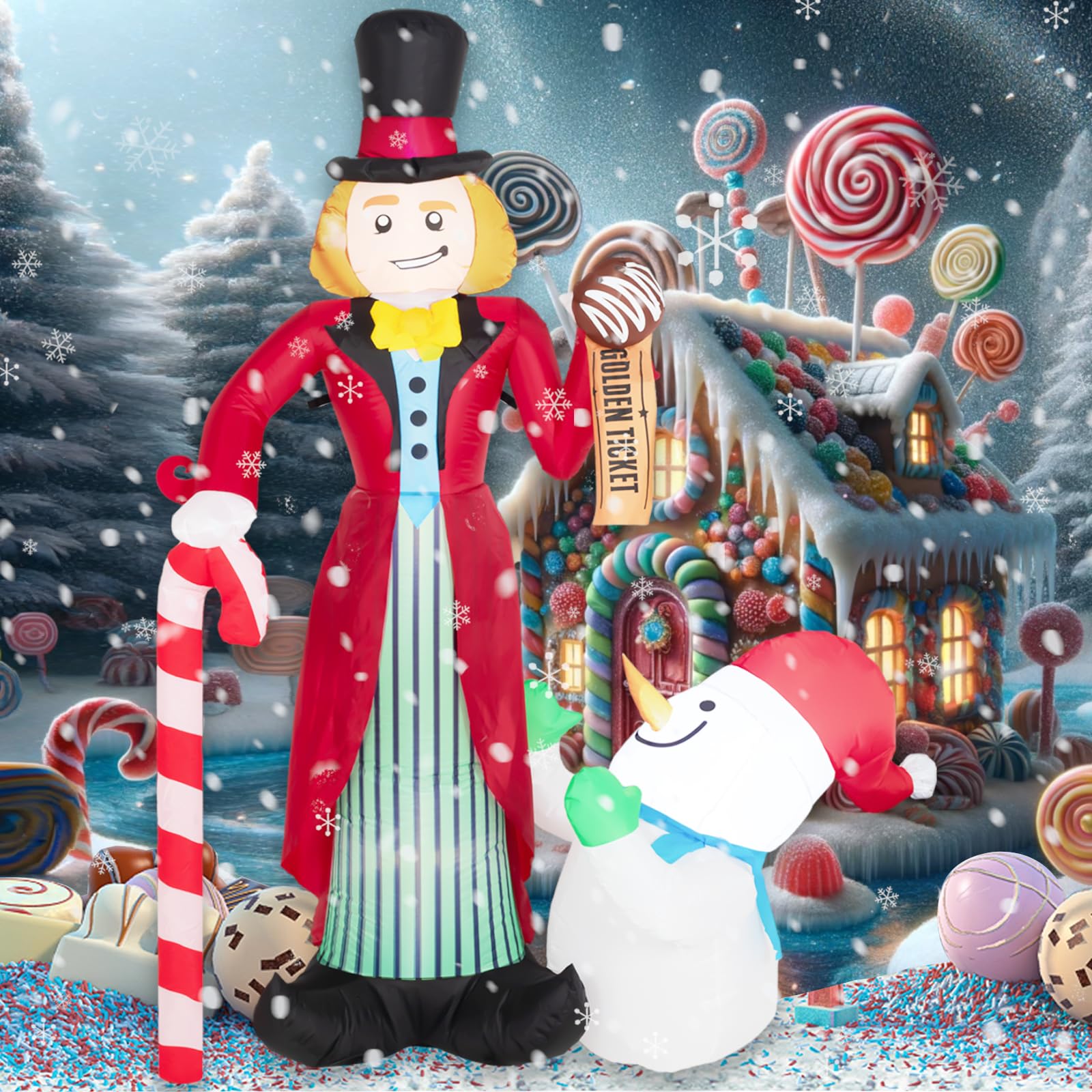 Amazon.com: GoinWellcy 7ft Christmas Inflatable Decoration - Snowman ...