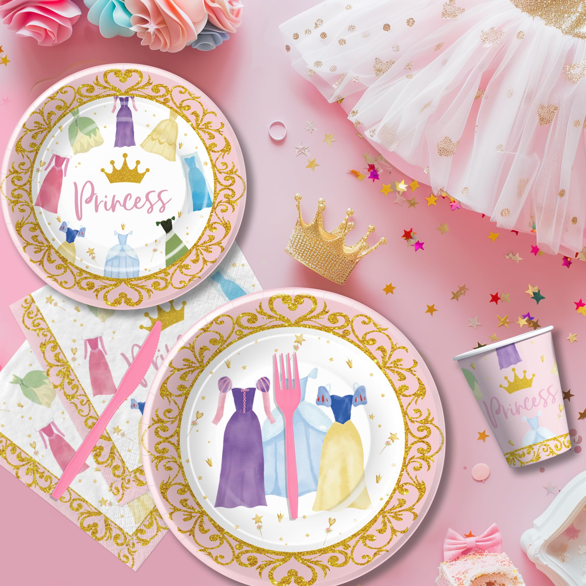 Happy Birthday Princess Party Plates