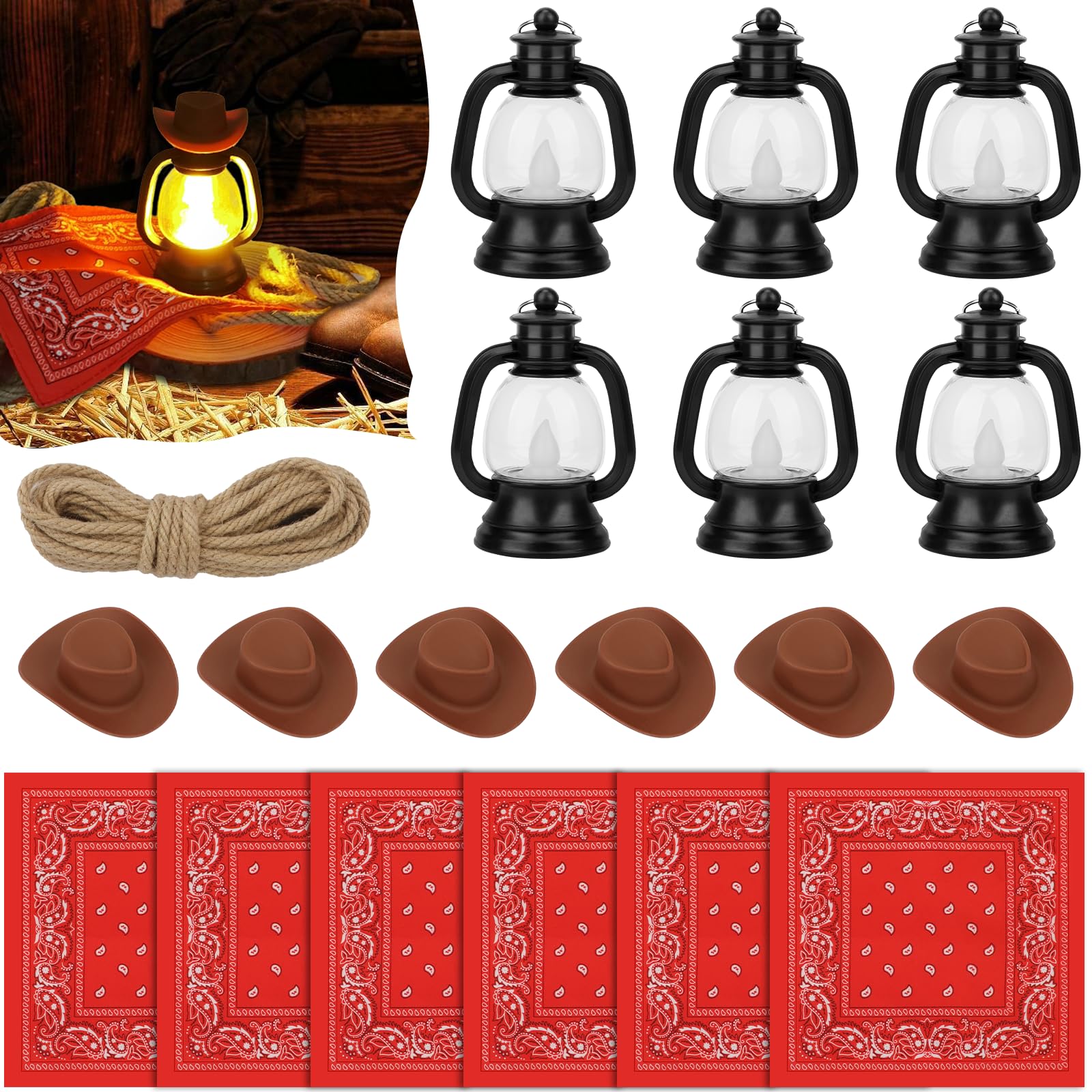 Amazon.com: MOTOTO 6 Set Western Theme Party Centerpieces Western Party ...