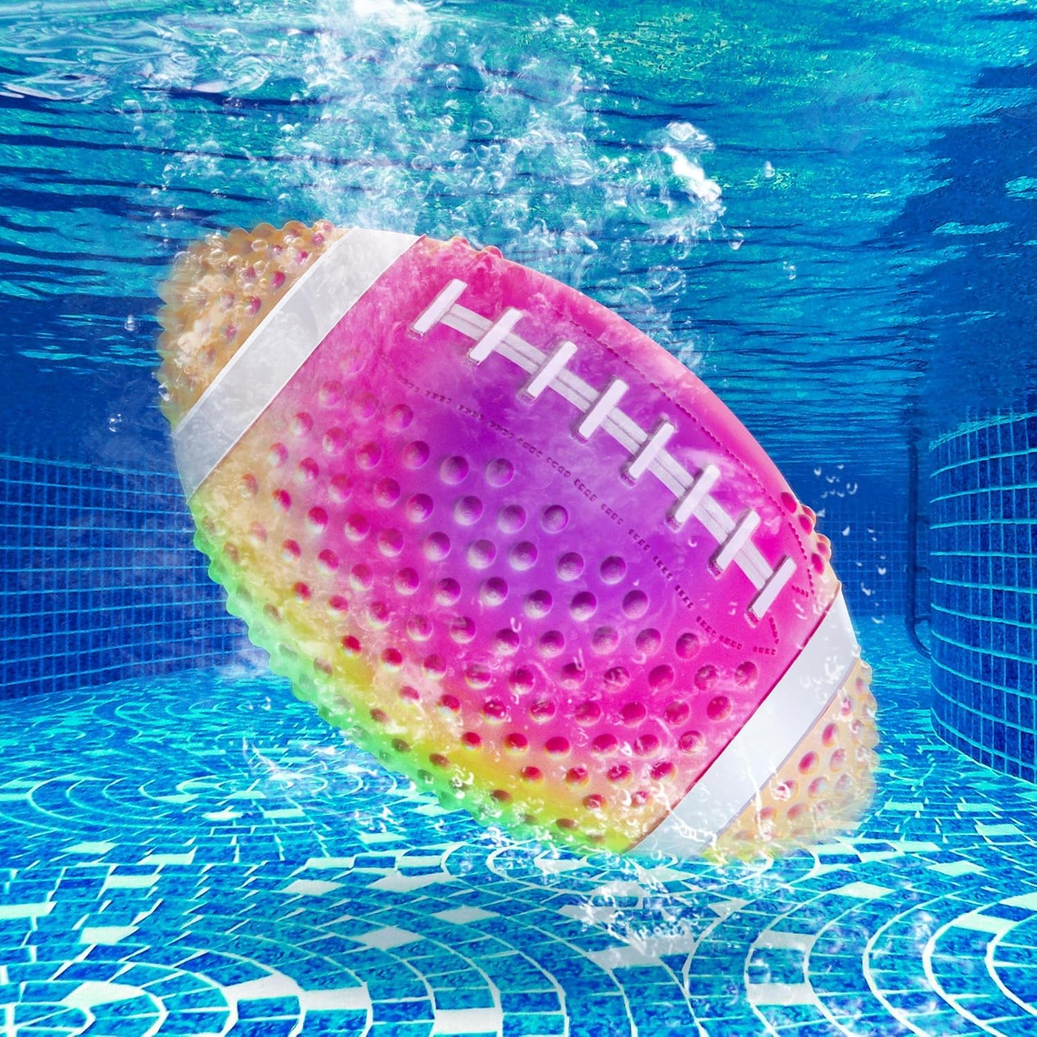 Snapklik.com : Swimming Pool Football, 9.6 Inch PVC Rainbow Colorful ...