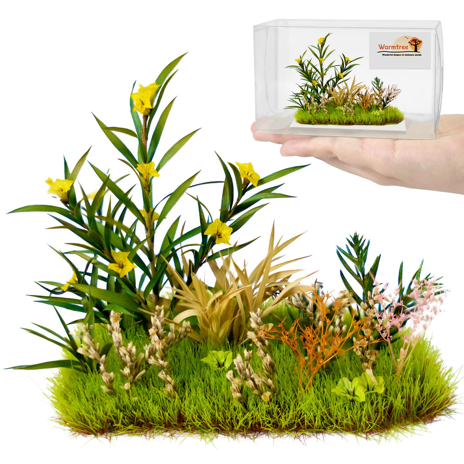 Amazon.com: Warmtree Static Grass Tuft Flower Cluster Artificial Model ...