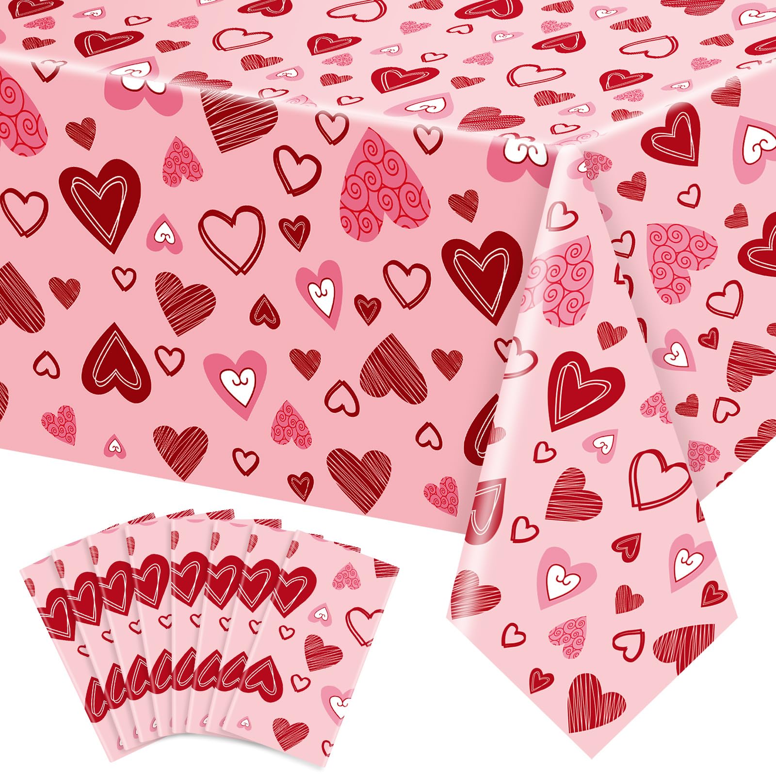 Amazon.com: VitalCozy 8 Pcs Valentine's Day Table Cloth 54 x 108 Inch ...