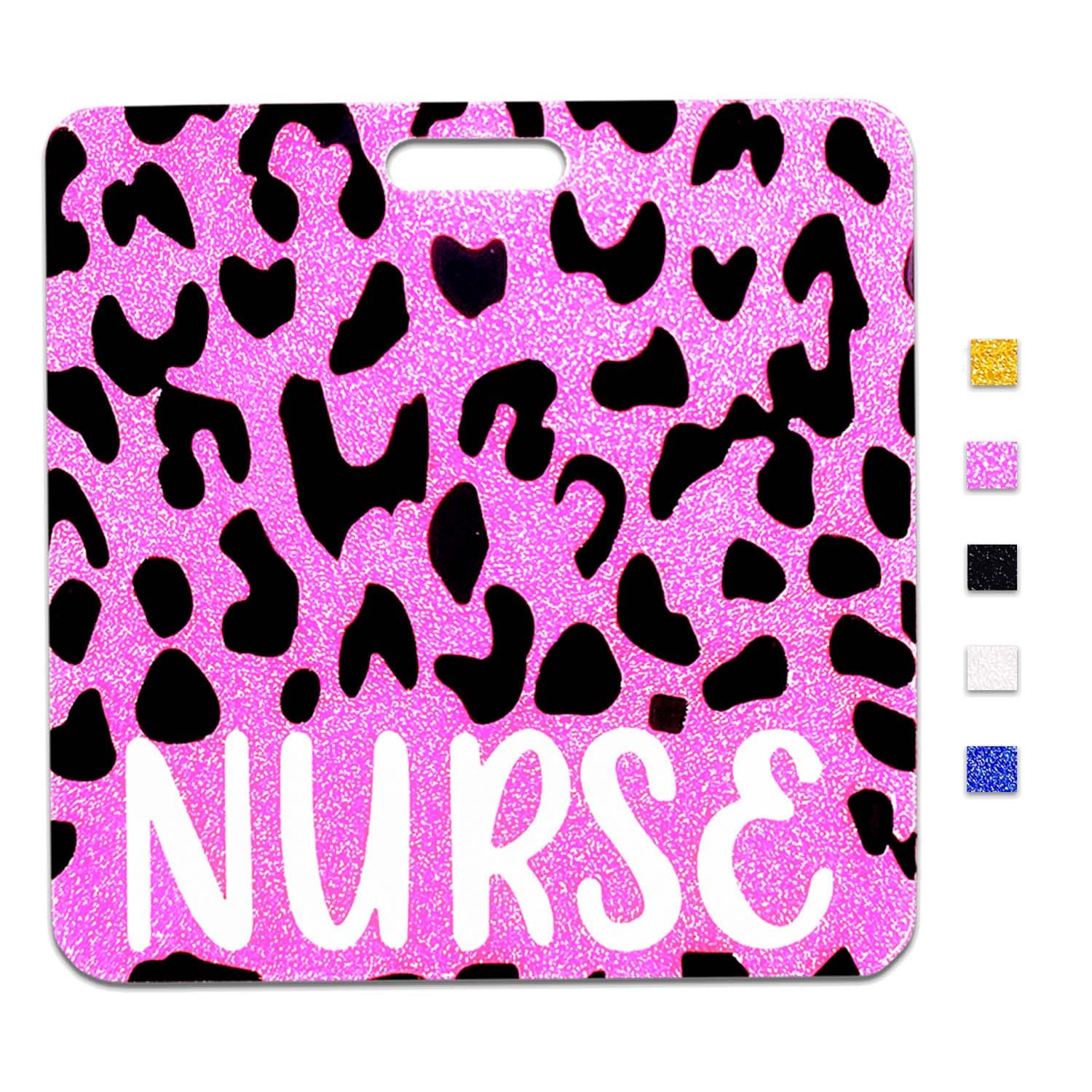Amazon.com : ANDGING Nurse Badge Buddy Pink RN Badge Card Horizontal ...