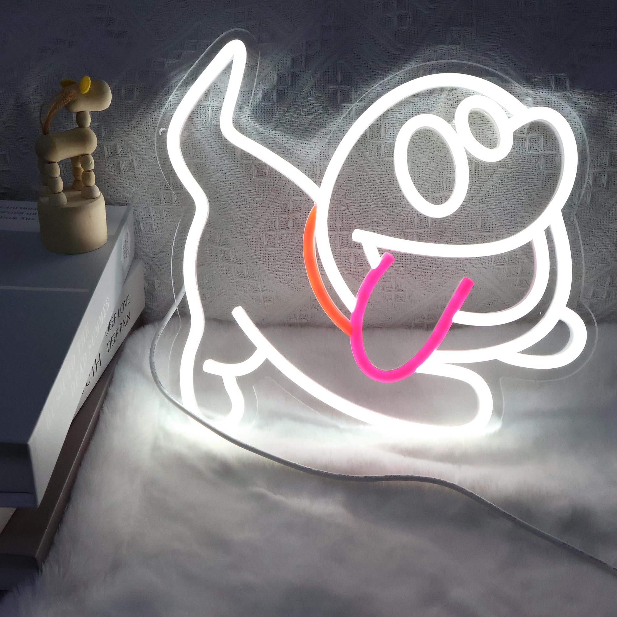 Amazon.com : JAUEMT Neon Sign King Boo The Ghost Face LED Neon Light ...