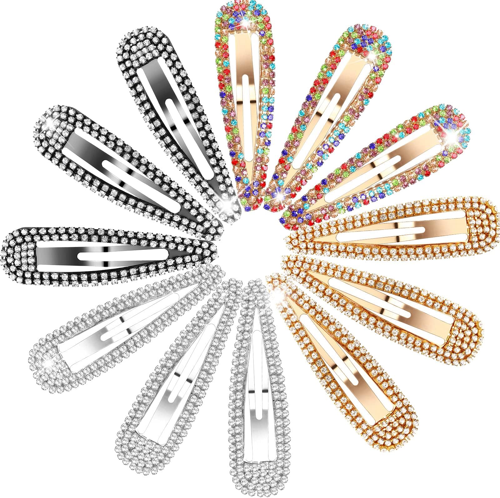 Amazon.com : Goody Kids Contour Snap Clips - 6 Count, Assorted Glitter ...