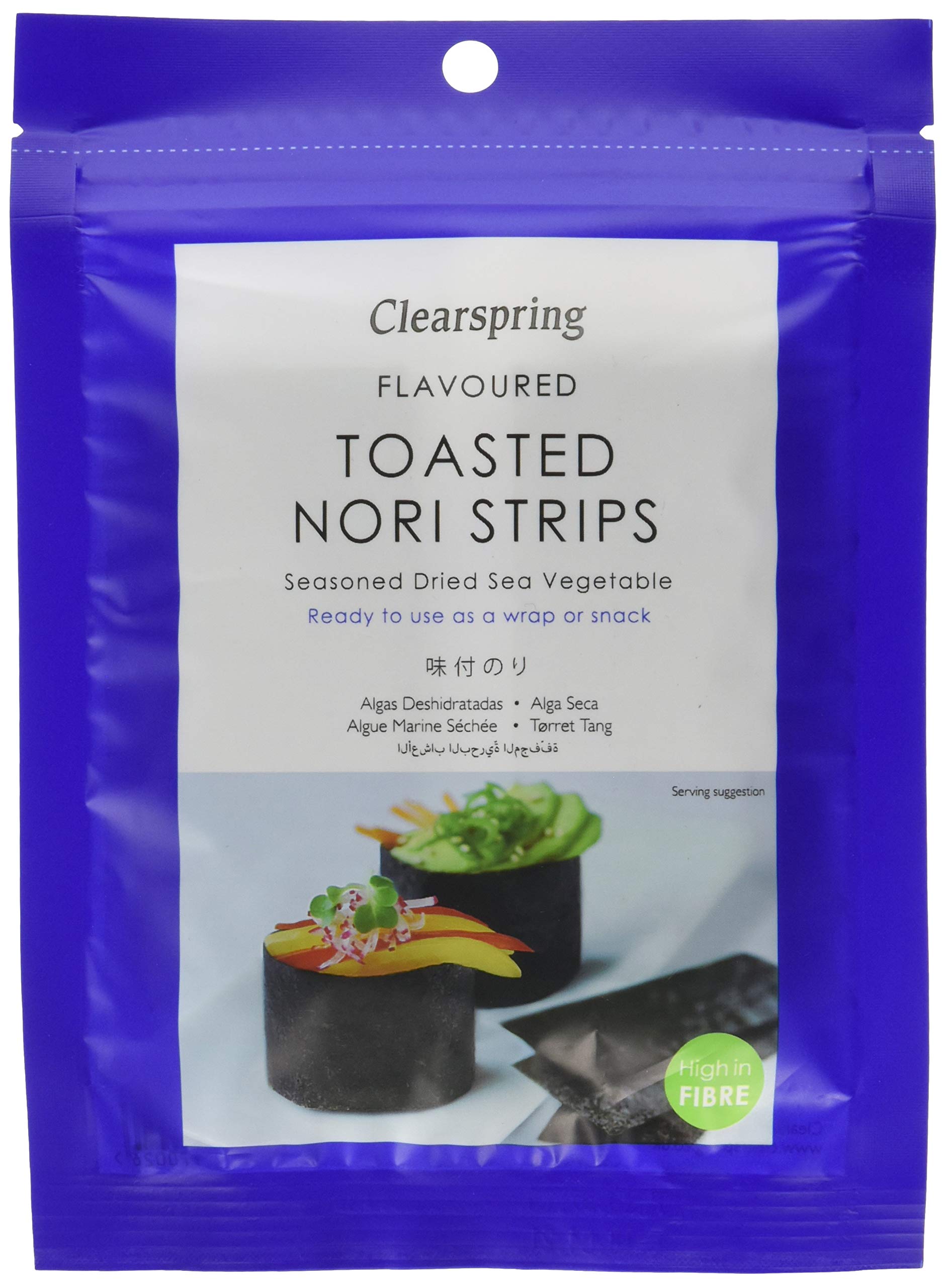 Clearspring Japanese Flavoured Toasted Nori Strips - Dried Sea ...