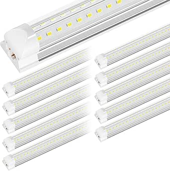ONLYLUX 8ft LED Shop Lights, 8 Foot Led Lights,72w 9500LM 6000K LED, 96 ...