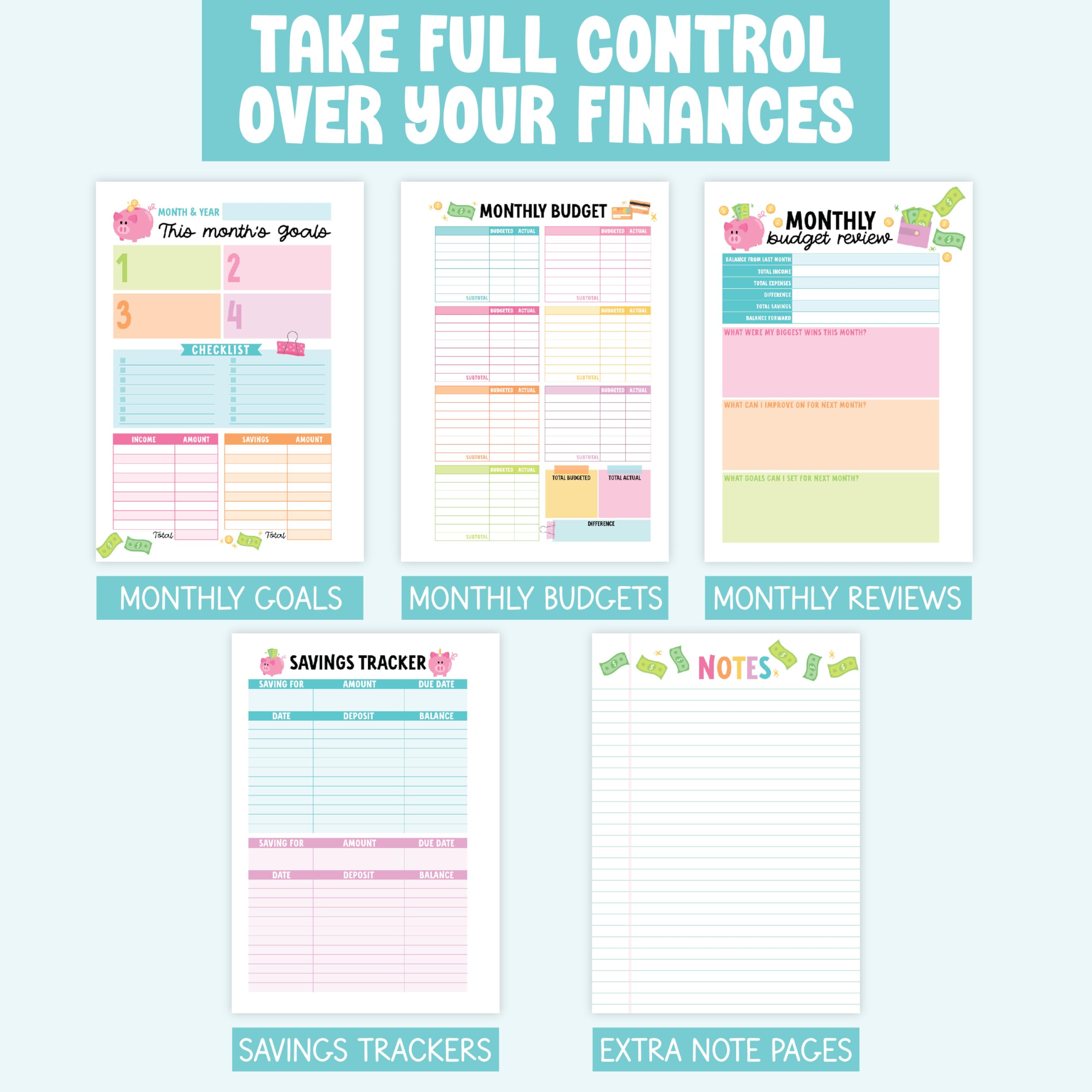 Snapklik.com : 2026 Budget Planner And Monthly Bill Organizer - Budget ...
