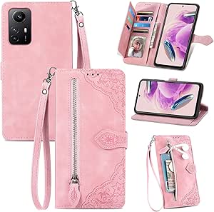 Amazon.com: Monwutong Zipper Storage Design Wallet Phone Case for Redmi Note 12s, Skin Friendly ...