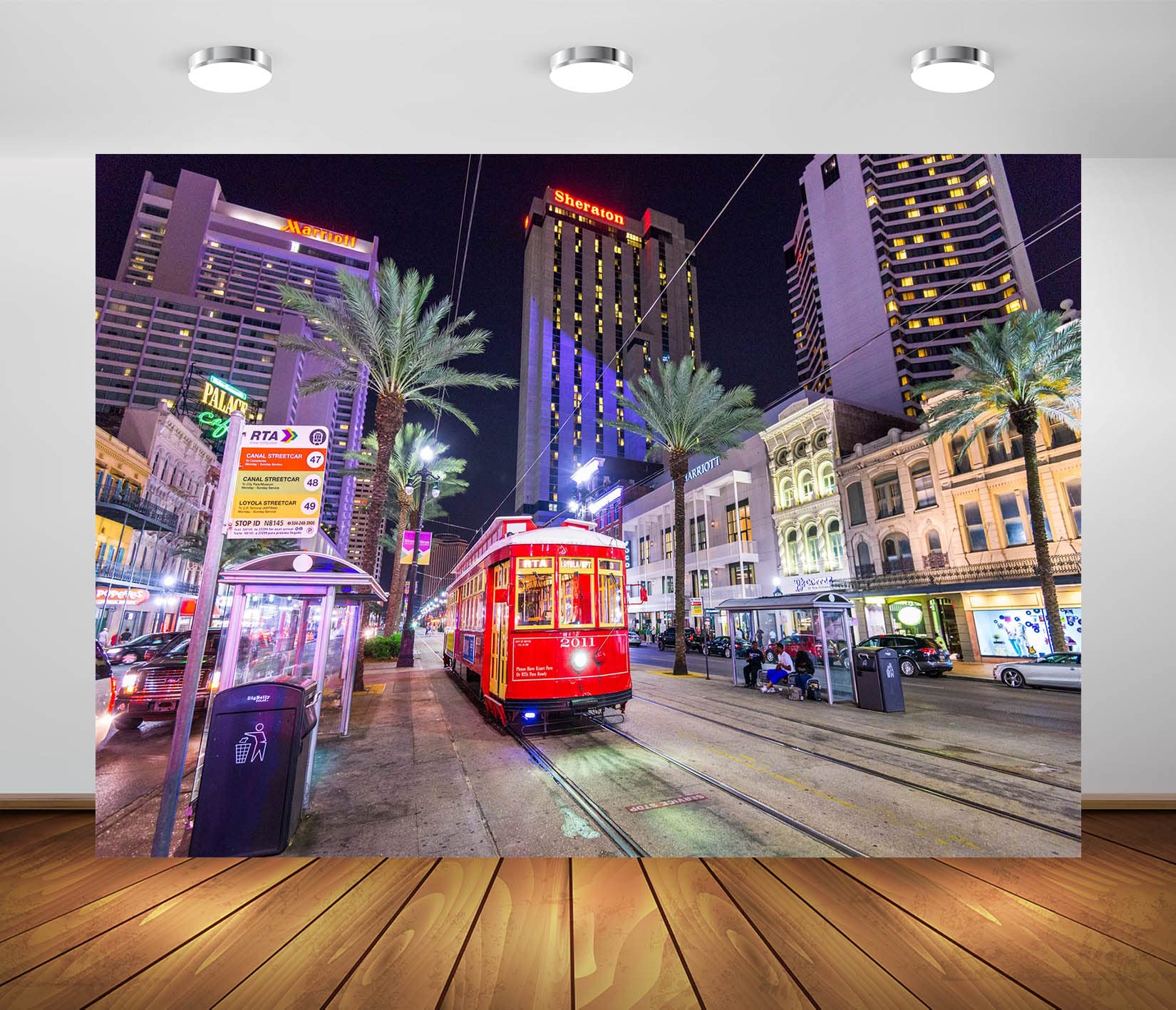 Amazon.com : BELECO 9x6ft Fabric New Orleans Night Street Backdrop USA ...