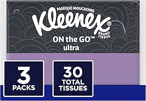 Kleenex Facial Tissues, On-The-Go Slim Pack, Travel Size, 10 Count ...