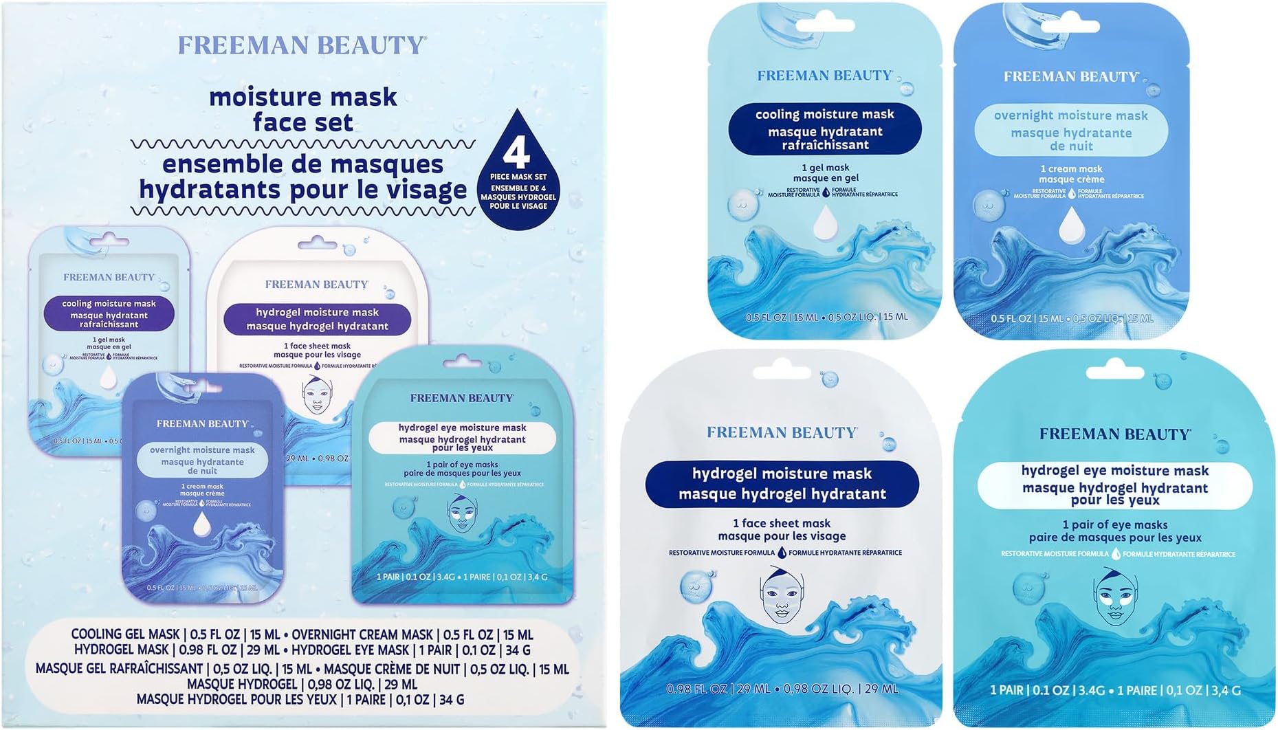 Amazon.com : Freeman Facial Love To Mask Variety Pack: Oil Absorbing ...