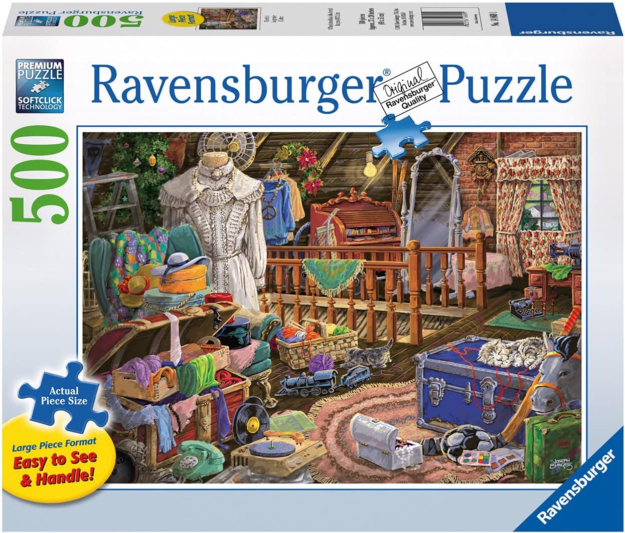 Amazon.com: Ravensburger 500 Piece Jigsaw Puzzle - The Attic - Large ...