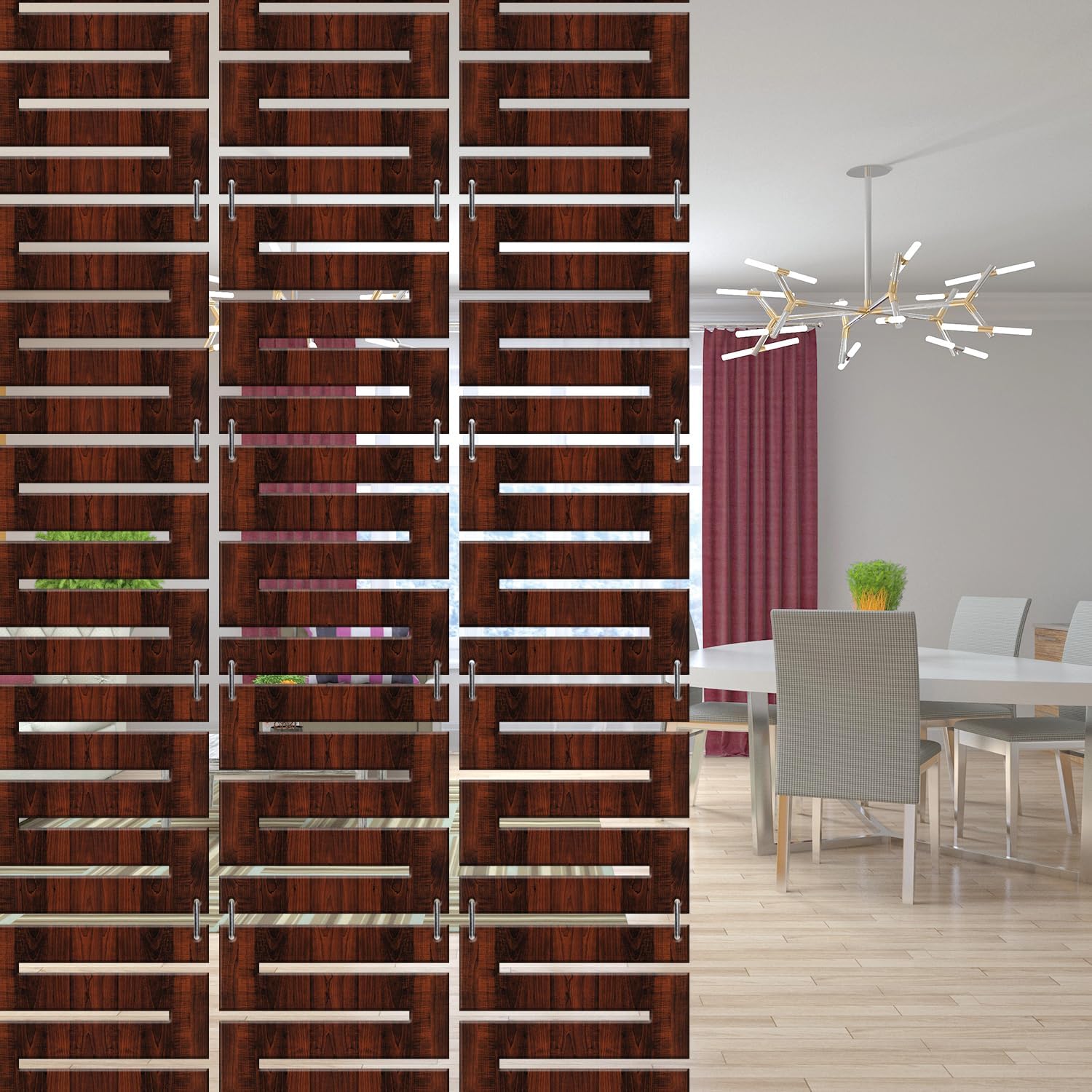 Olive Tree Wooden Hanging Room Divider for Living & Dining Room, Hall ...