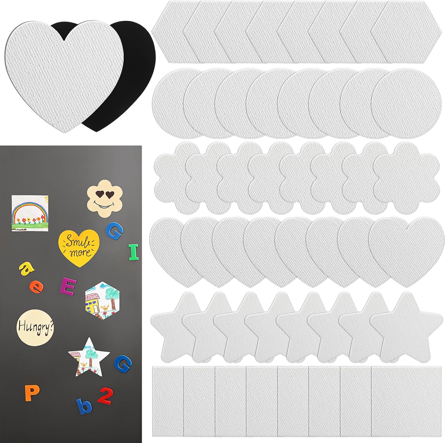 Amazon.com: Droutti 48 Pcs Magnetic Painting Canvas 3 Inch Mini Canvas ...