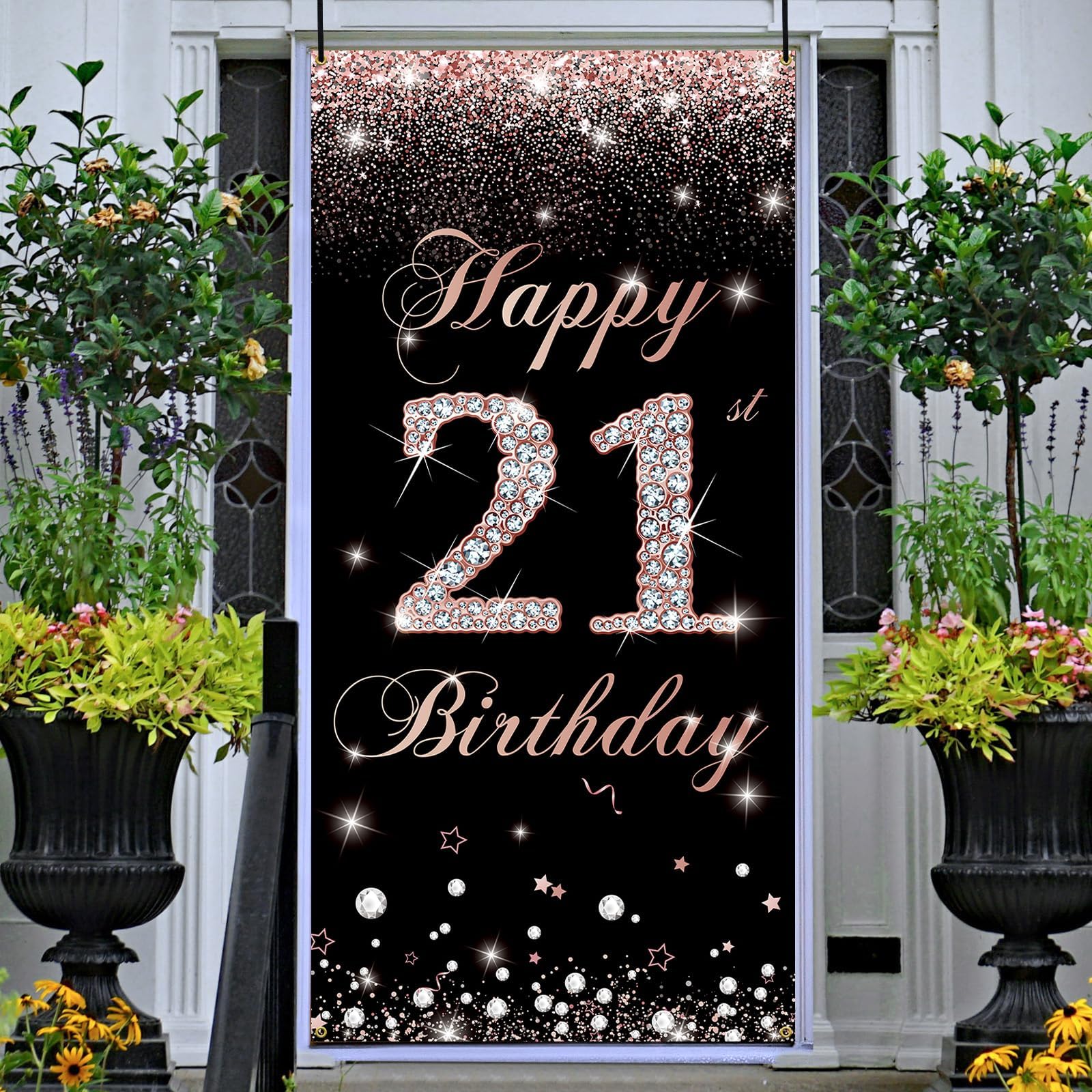 Amazon.com: HTDZZI 21st Birthday Decorations for Her Him - Happy 21st ...