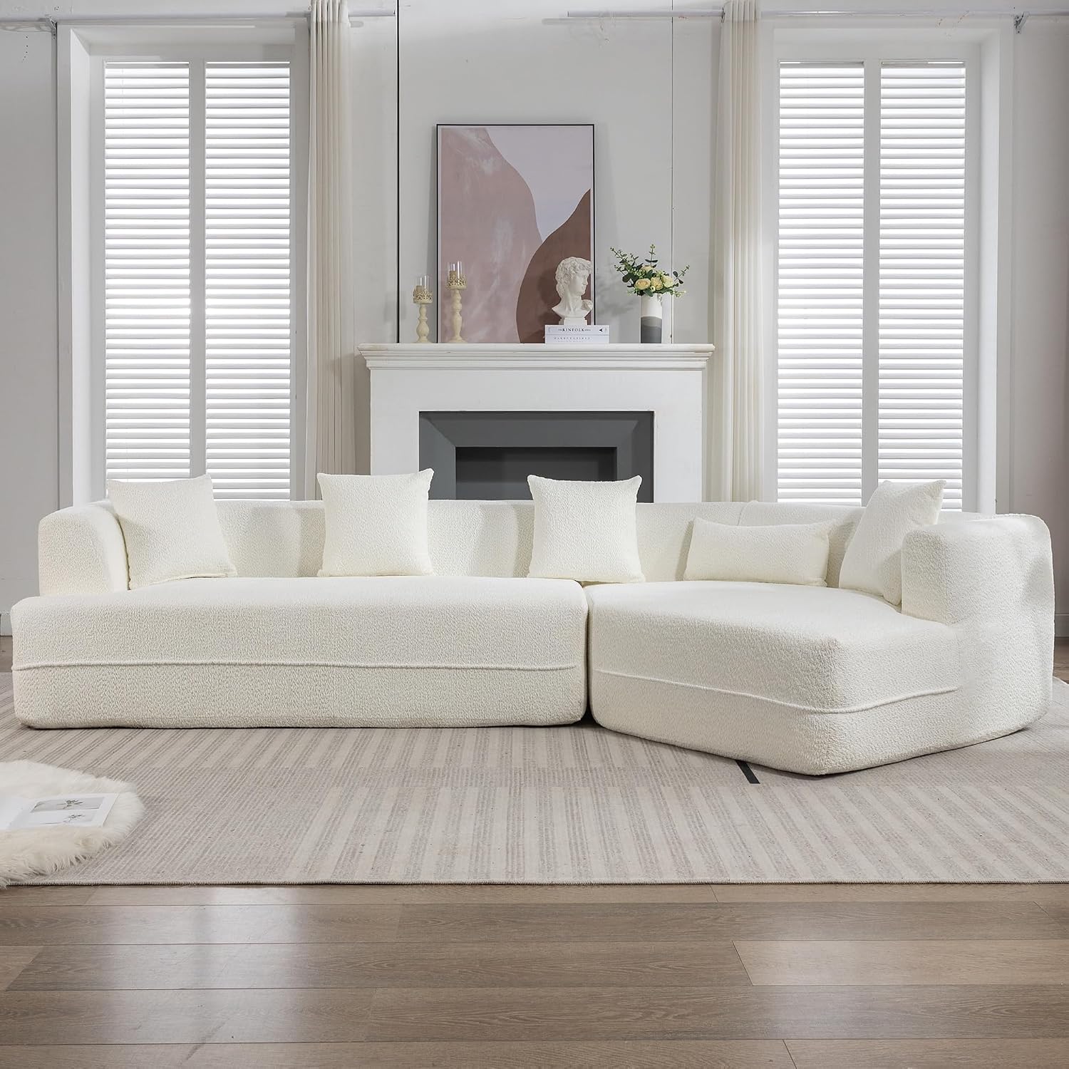 Amazon.com: Yoglad Modular Sectional Sofa,Modern Minimalist L Shaped ...