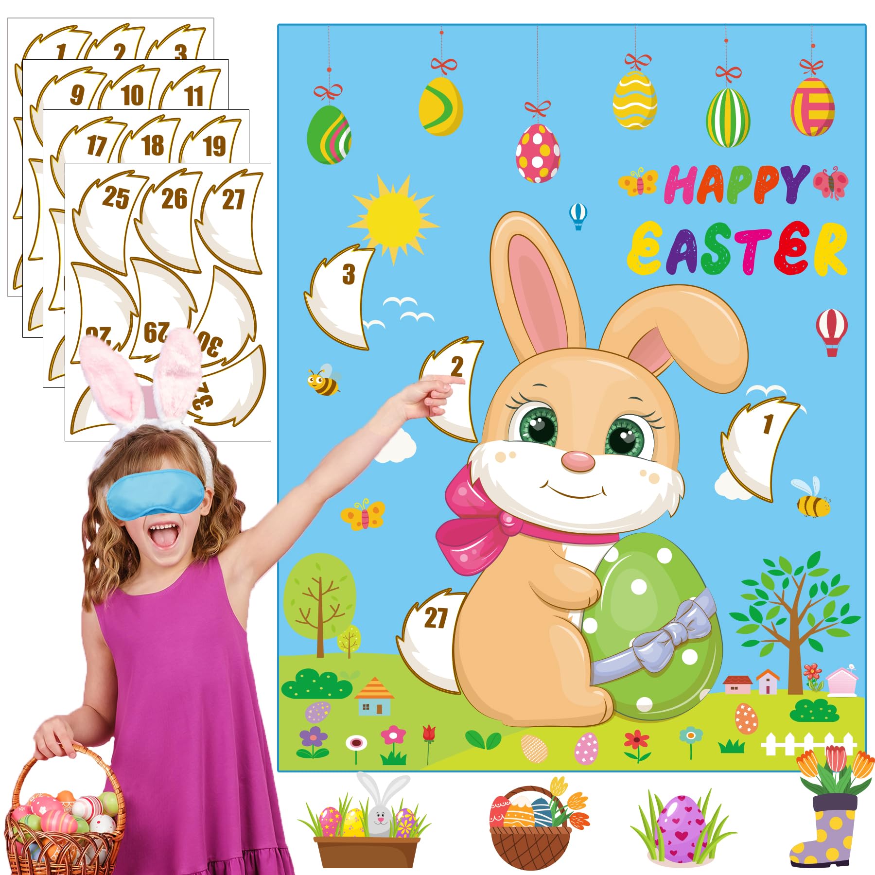 Snapklik.com : Easter Games For Kids Pin The Tail On The Bunny Easter ...