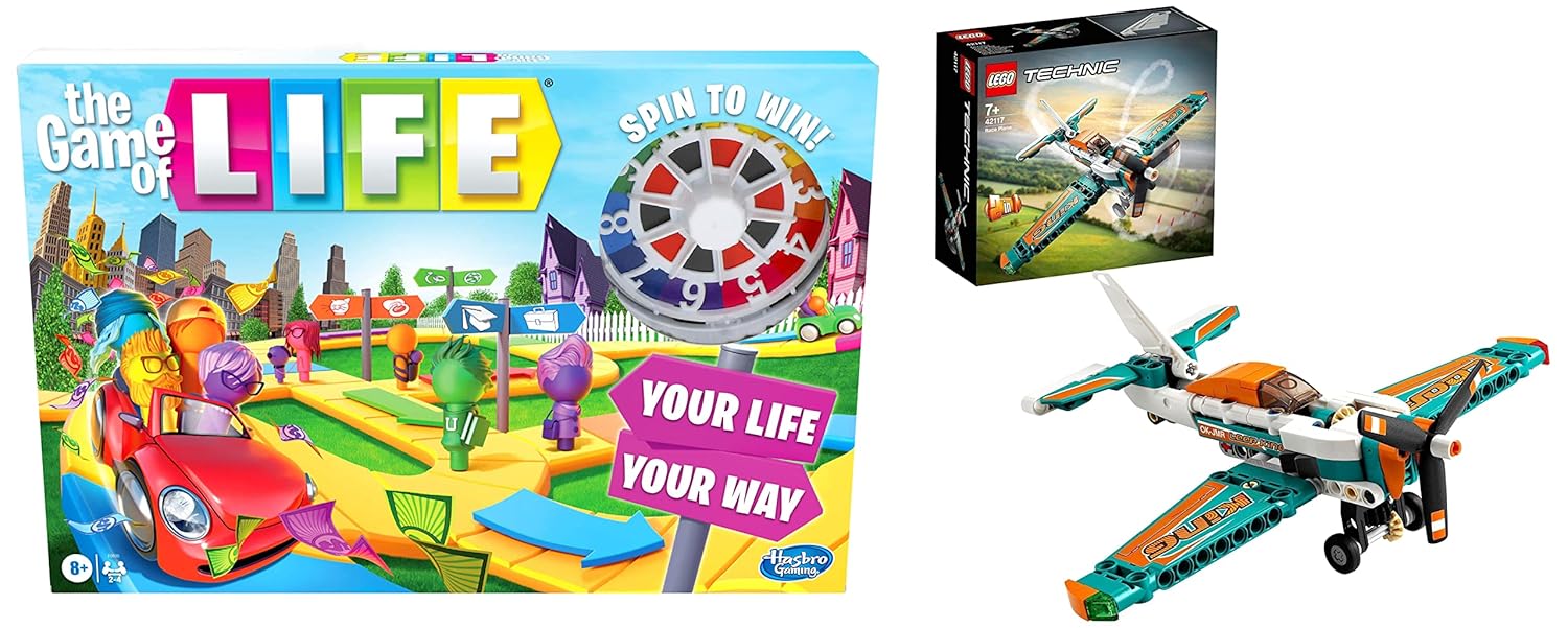 Buy Hasbro Gaming The Game of Life Game & Monopoly Deluxe Edition Game ...