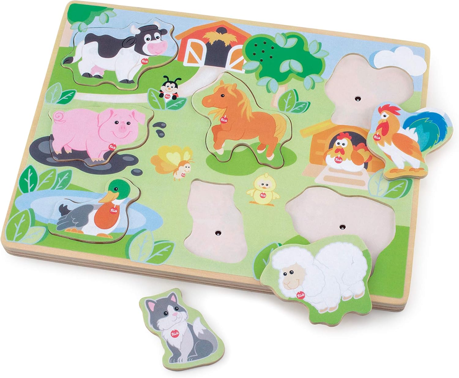 Trudi 88033 Sevi 88033-Farm Sound Puzzle – TopToy