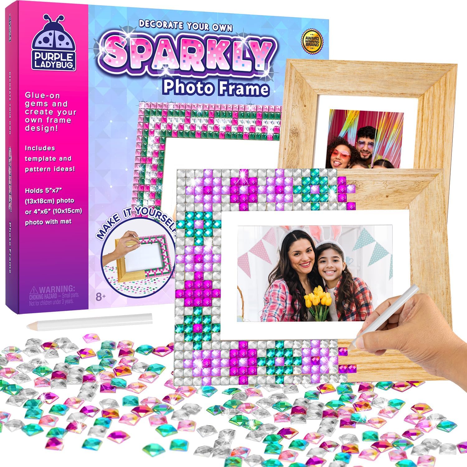 Amazon.com: LEJITEKK DIY Picture Frame Craft Kit for Kids - Crafts for ...