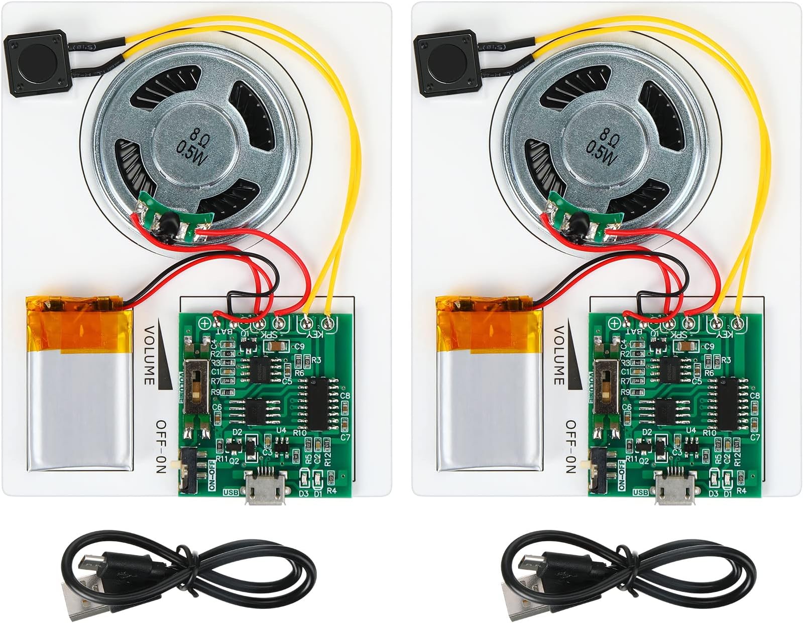 Handepo 2 Pieces 120 Seconds Recordable Sound Module, 4MB Memory, USB ...