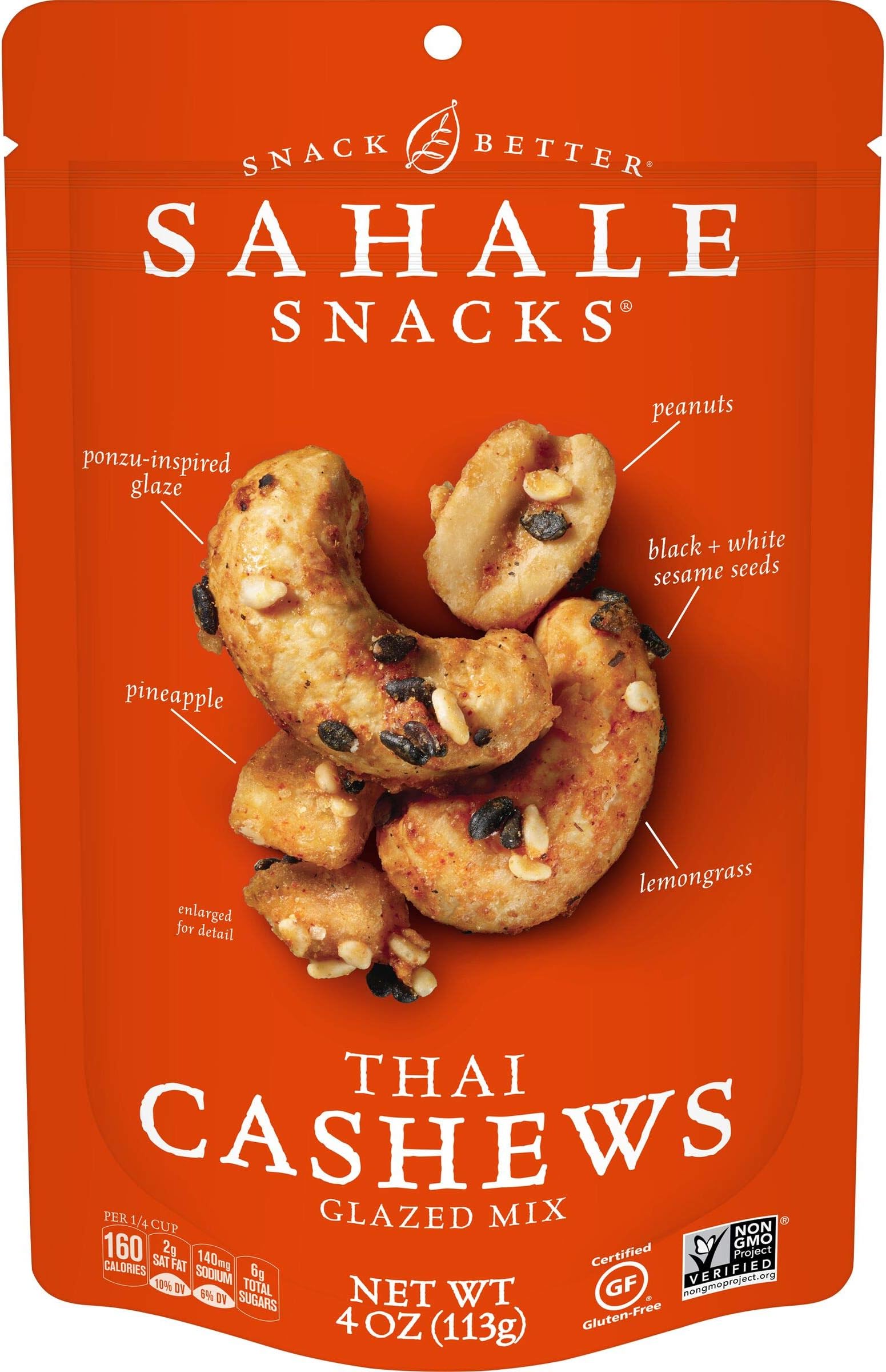 Amazon.com : Sahale Snacks Thai Cashews Glazed Mix, 4 Ounces : Grocery ...