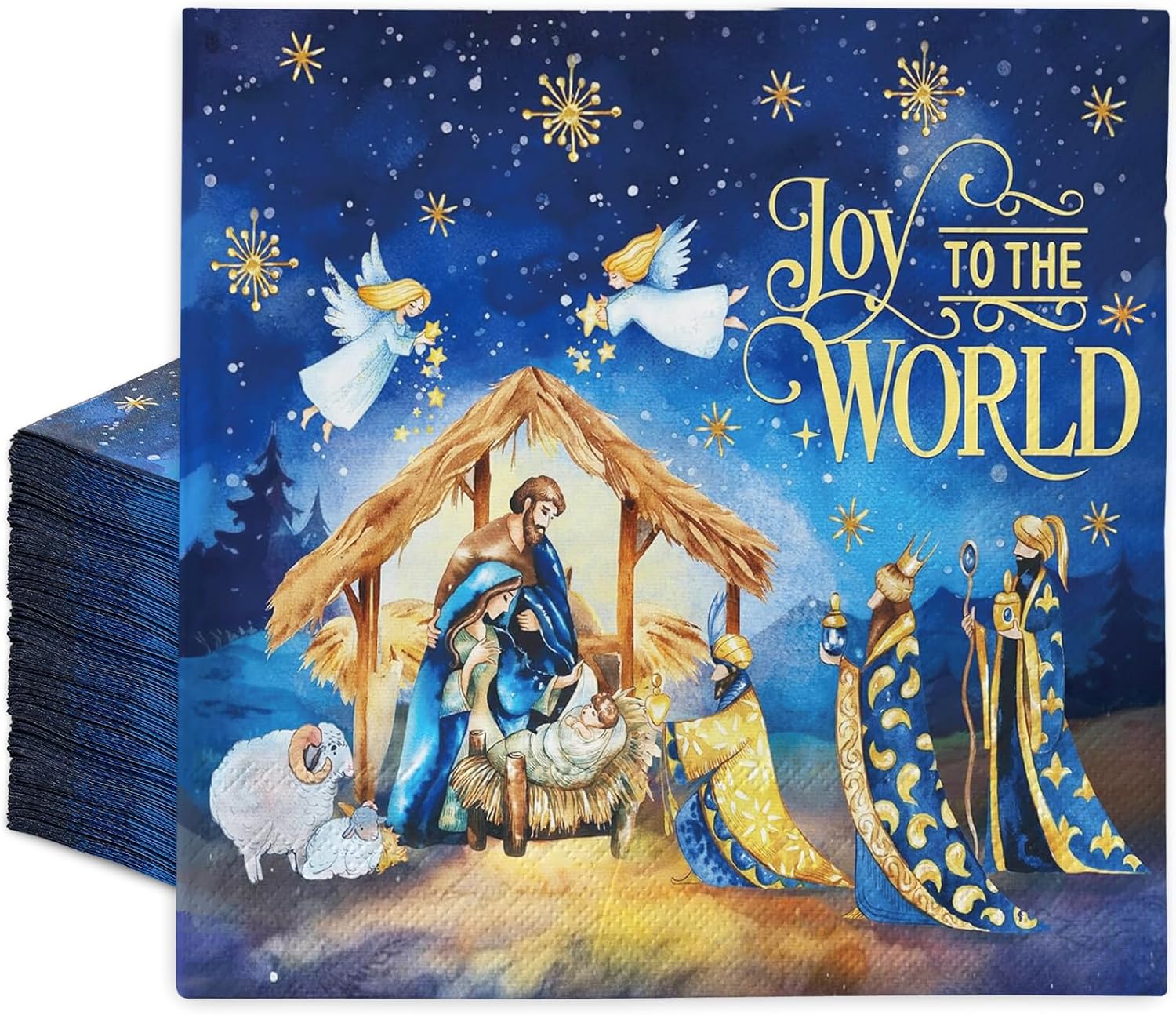 Amazon.com: JarThenaAMCS 80Pcs Christmas Christian Paper Napkin ...