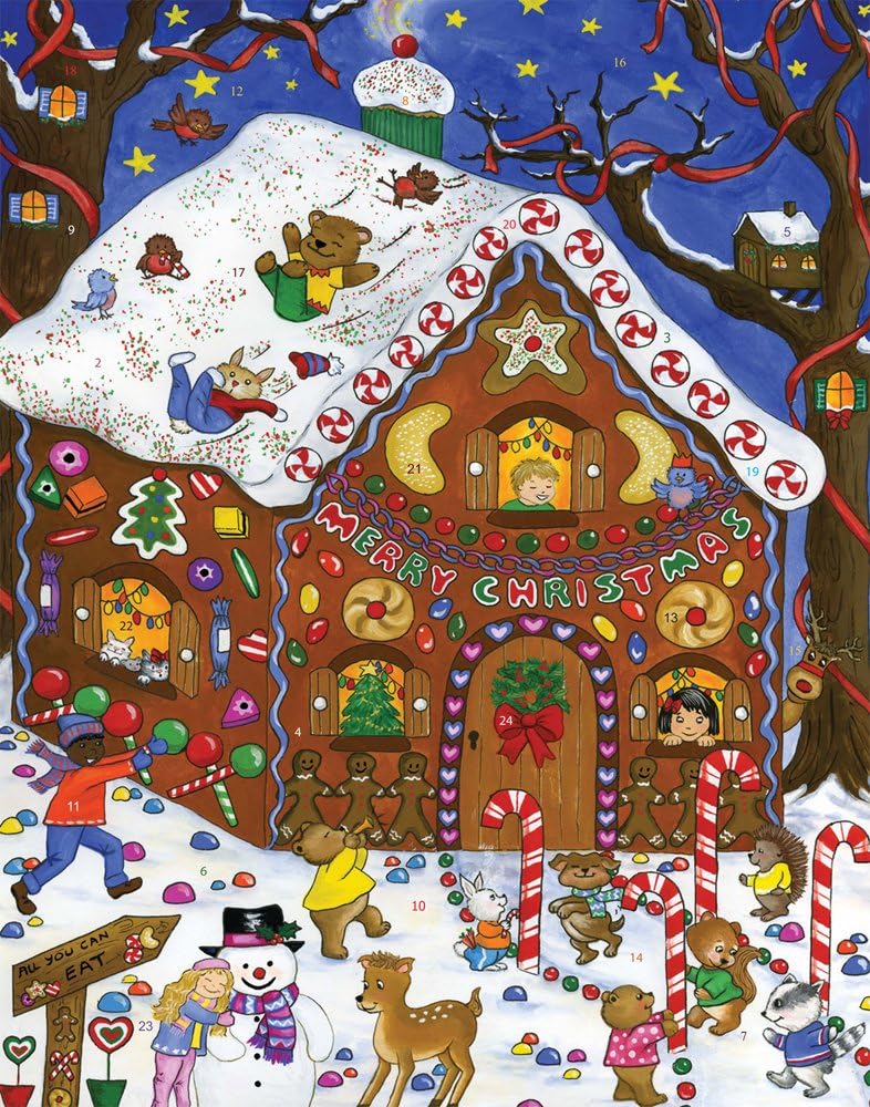 Amazon.com: Tall Christmas House German Advent Calendar Christmas ...