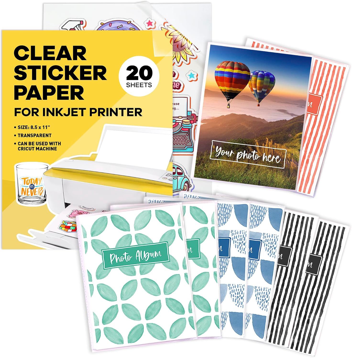 Amazon.com: (Set Of 8) 4x6 Photo Albums and 90% Clear Sticker Paper for ...