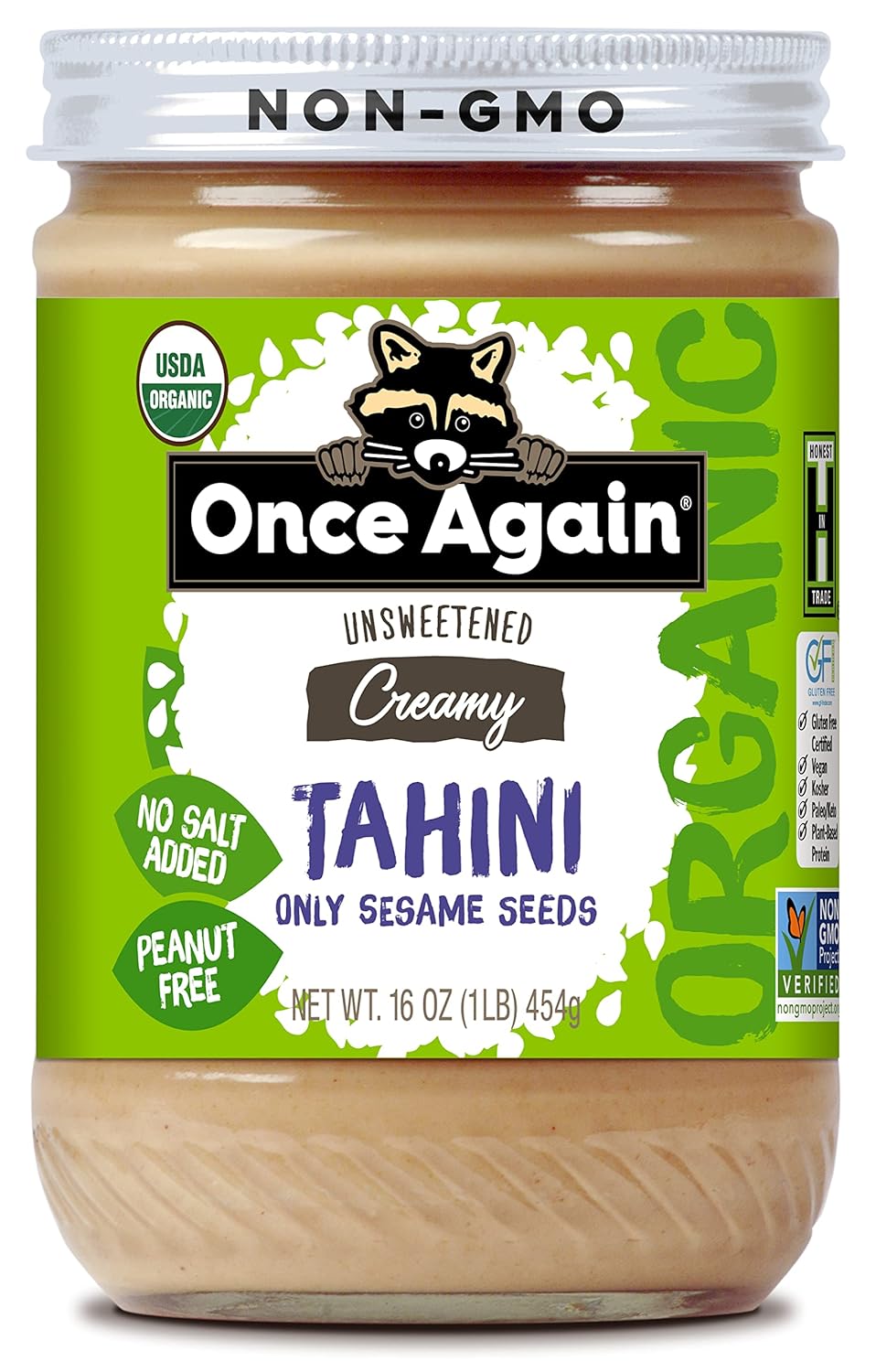 Amazon.com : Once Again Organic Tahini, Single Ingredient - Vegan, Non ...
