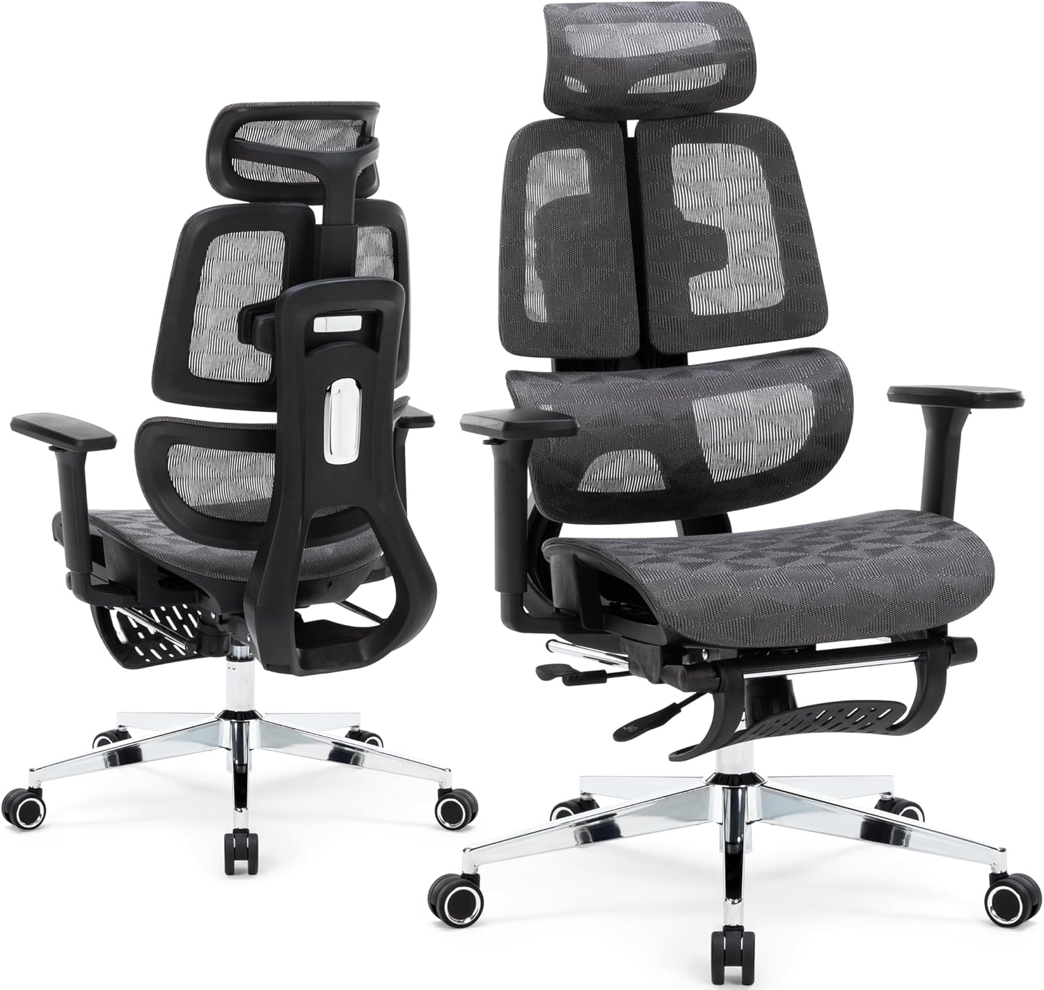 Amazon.com: Ergonomic Dual Backrest Office Chair with Footrest- High ...