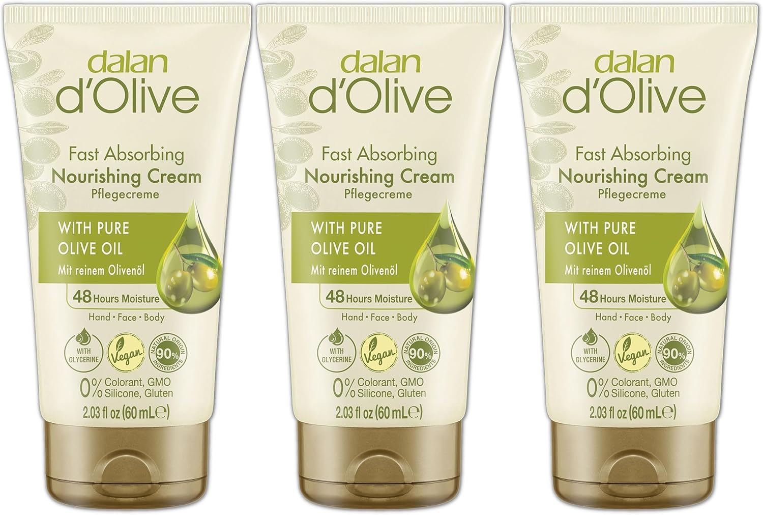 3 x Dalan d'Olive Hand and Body Cream 60 ml : Amazon.co.uk: Beauty