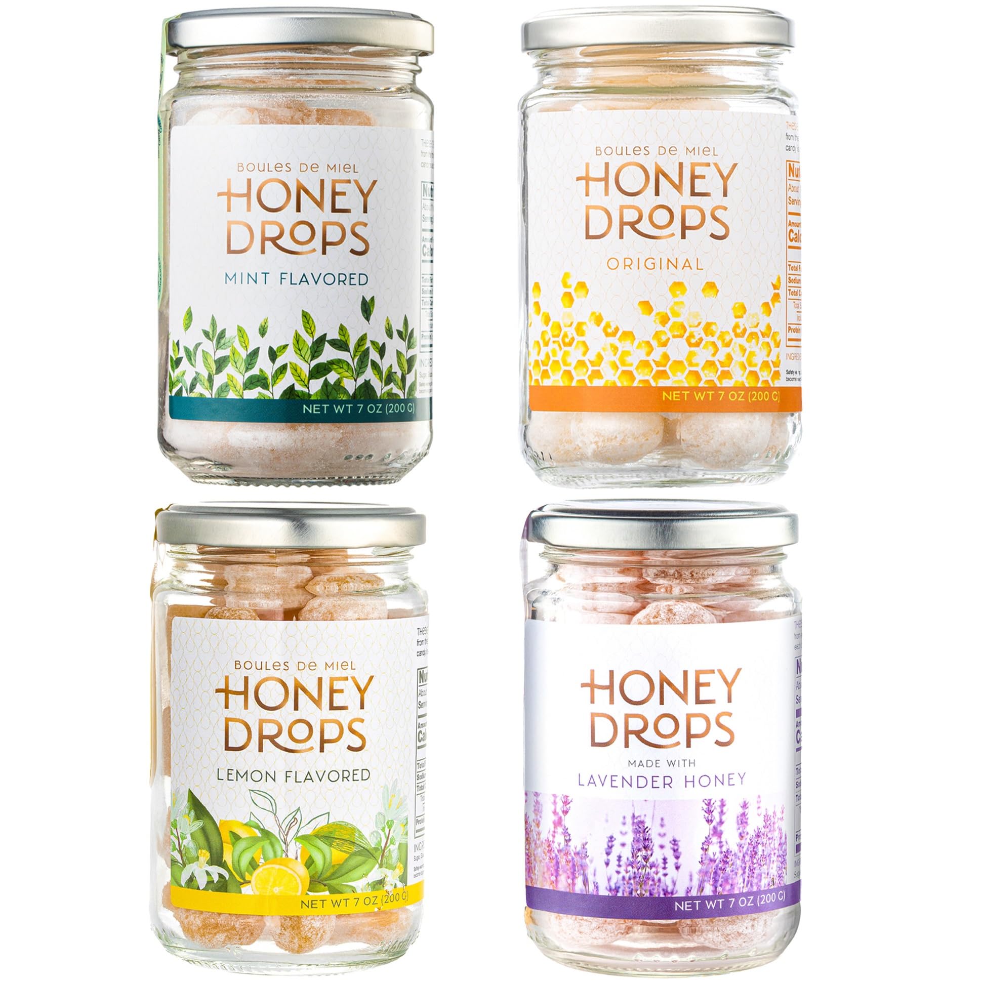 Amazon.com : Gourmanity Honey Candy Drops Bundle, 7oz Jars | 1 Jar Mint ...