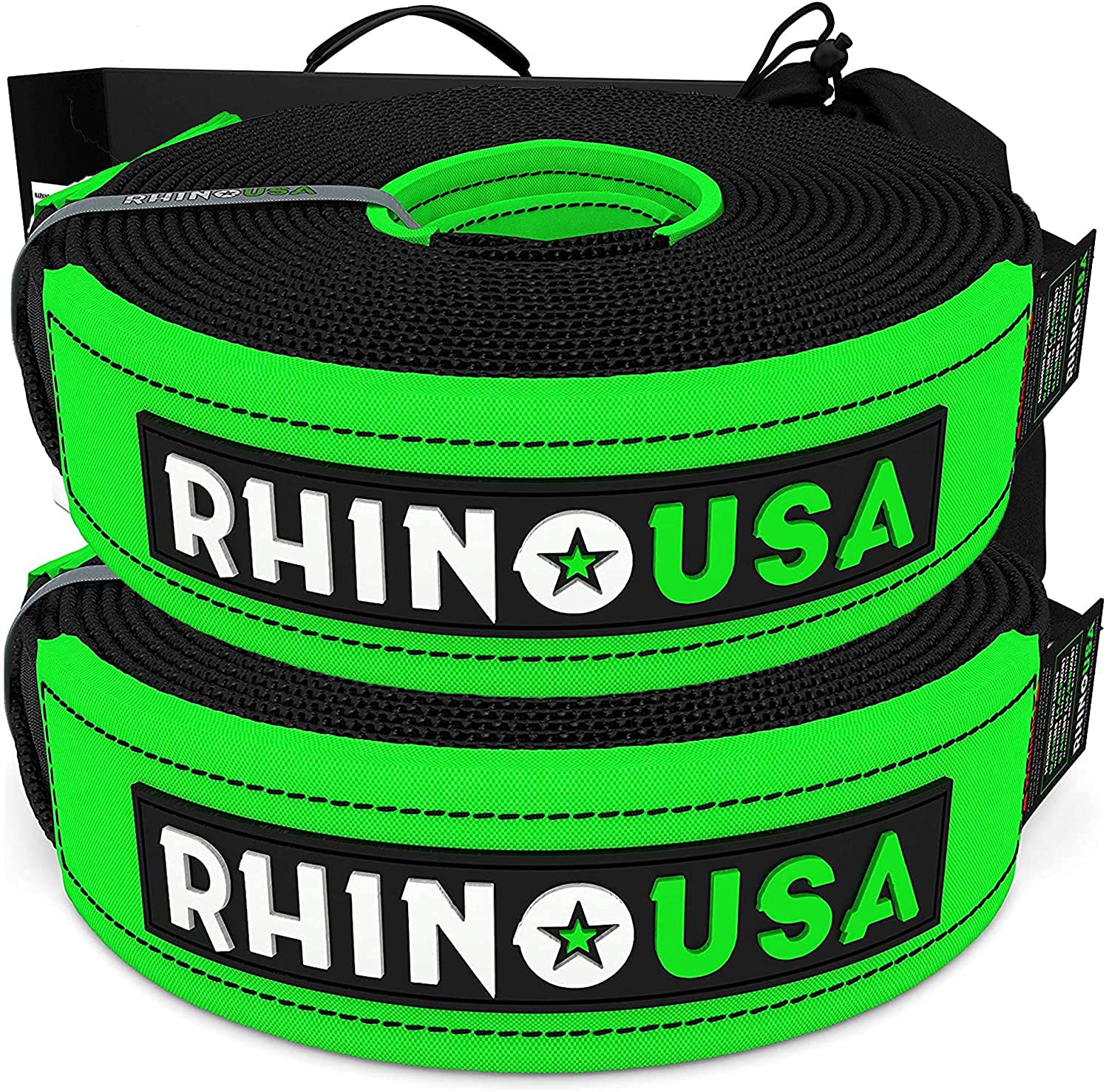 Amazon.com: Rhino USA Recovery Tow Strap (3" x 20') + Tree Saver Strap ...