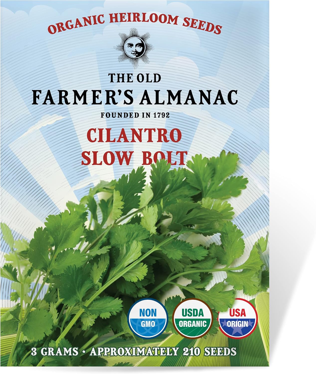 Amazon.com : The Old Farmer's Almanac Heirloom Organic Cilantro Seeds ...