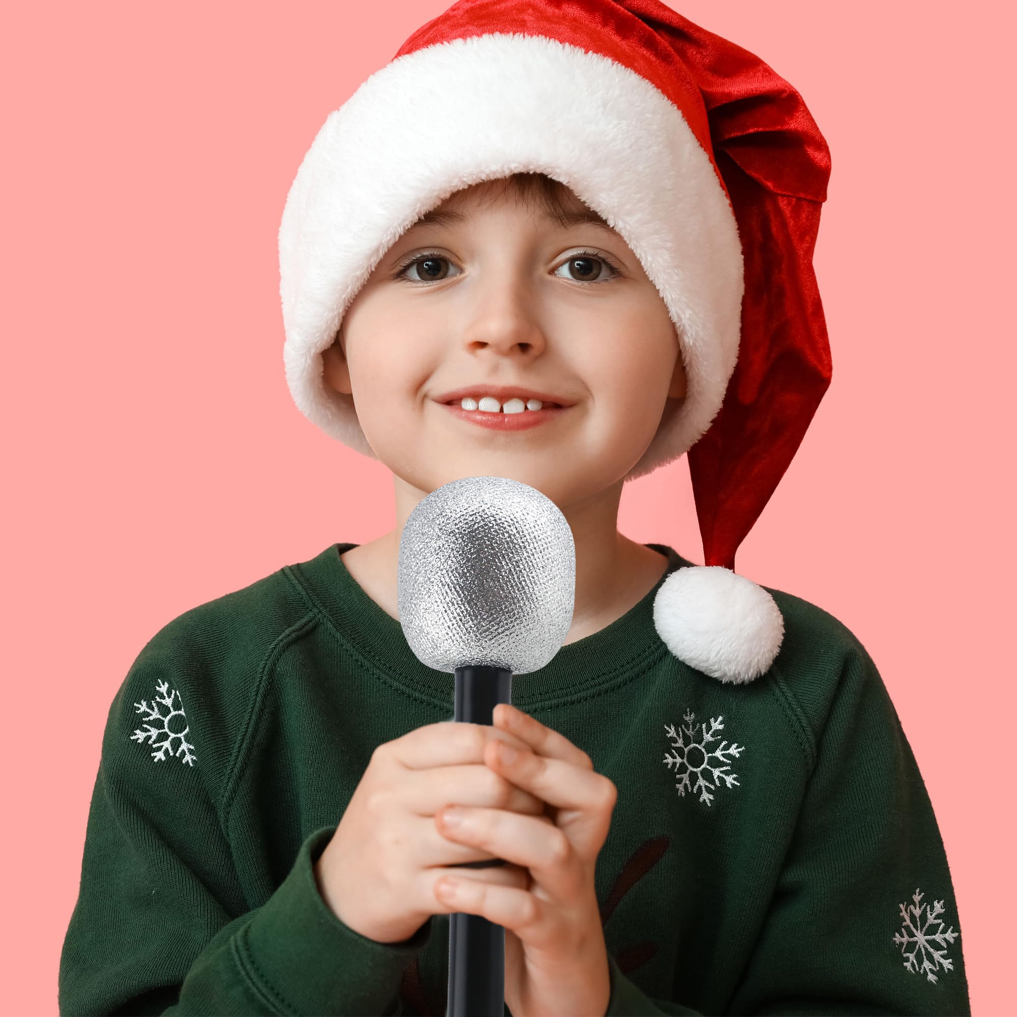 Snapklik.com : Haconba 8 Pack Microphone Toy Fake Plastic Glitter Stage ...