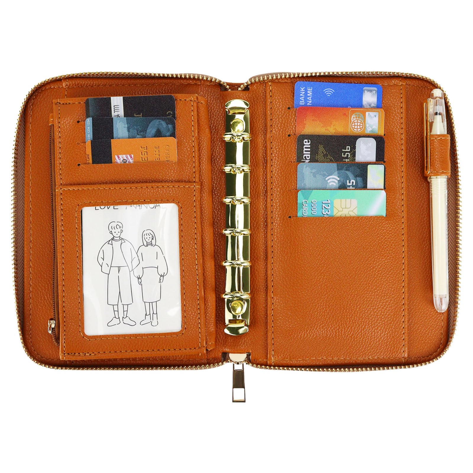 Amazon.com : A7 Leather Budget Binder Cash Envelopes System Wallet ...