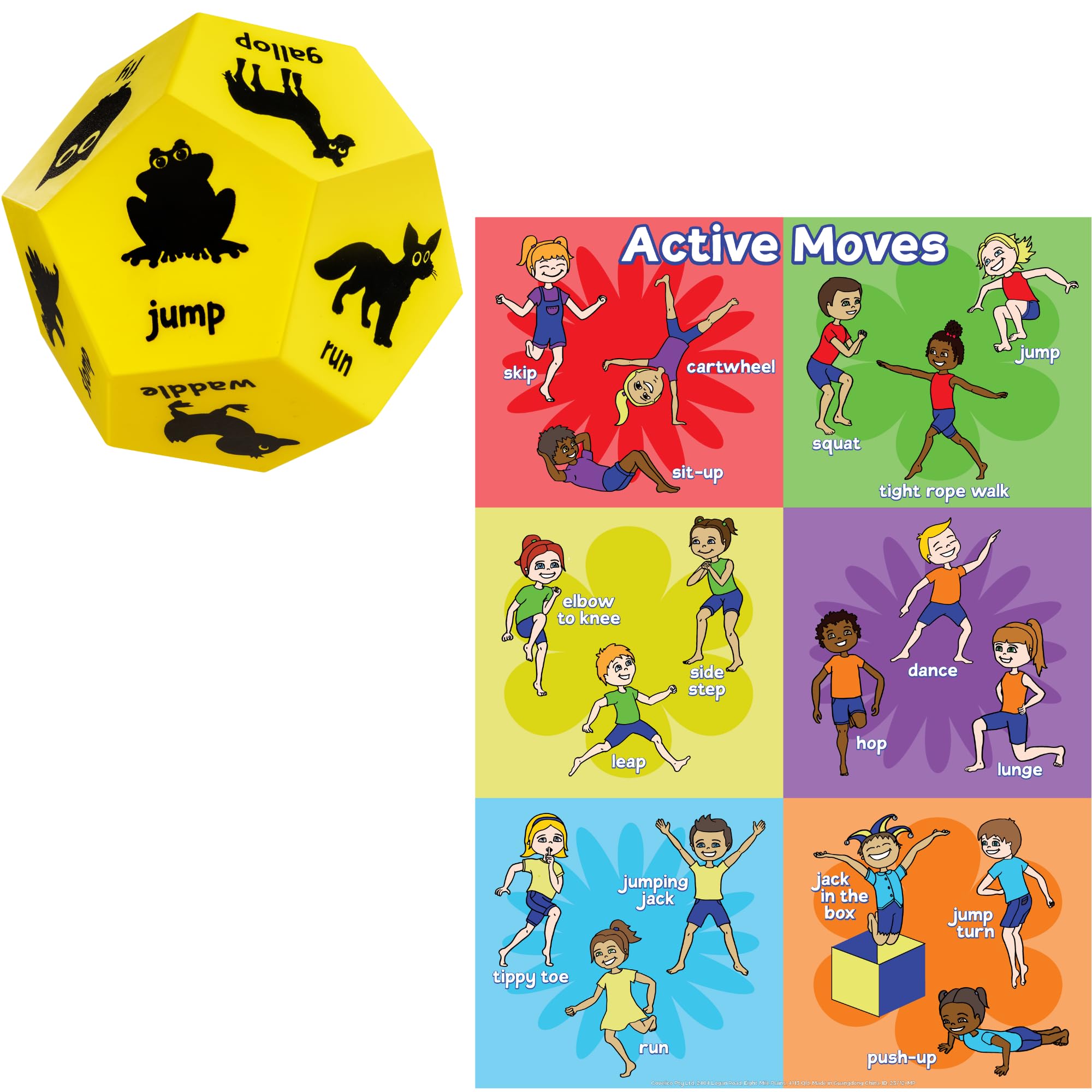 Amazon.com: Animal Dice & Exercise Poster: Engage in Active ...