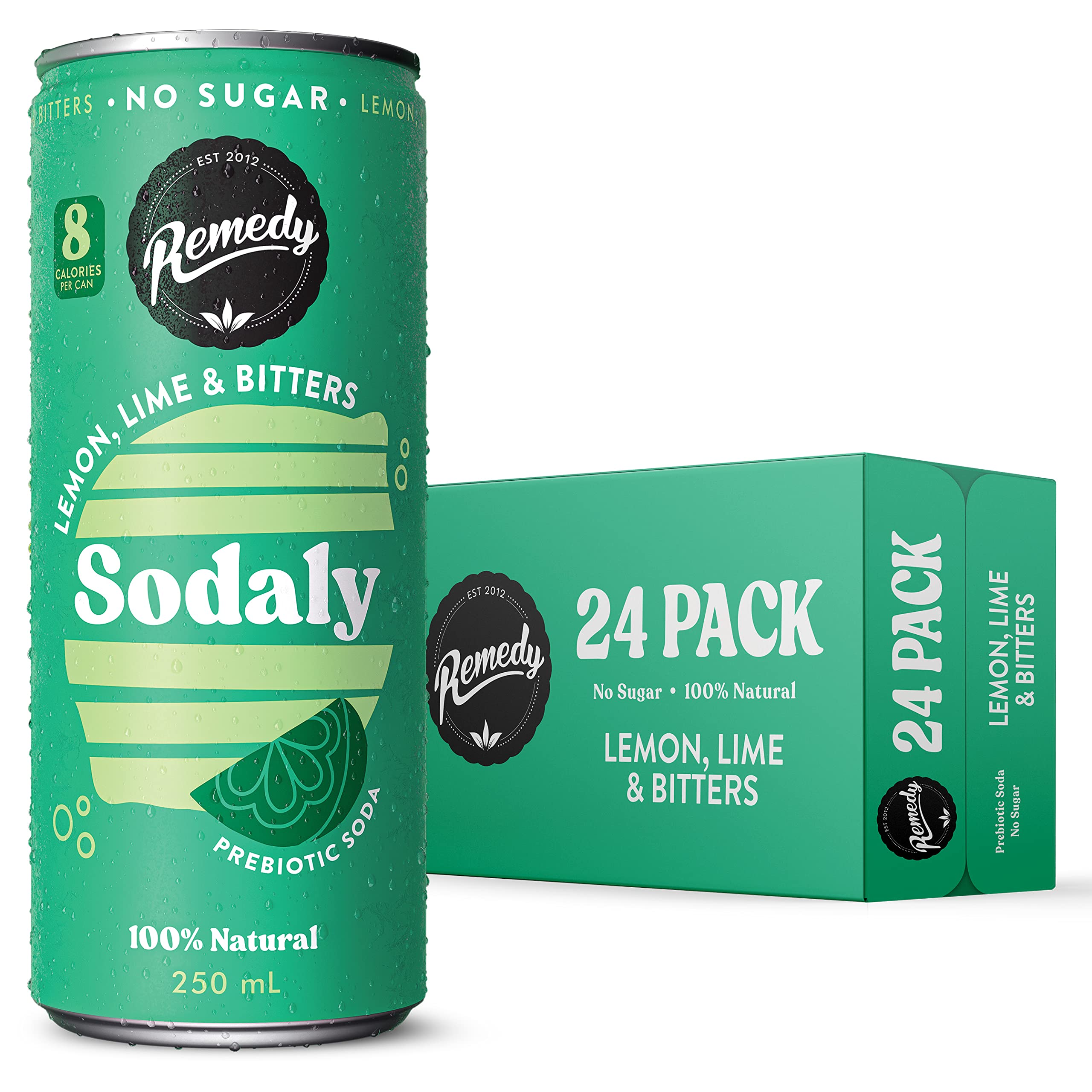 Remedy Sodaly - All Natural No Sugar Soft Drink - Lemon Lime & Bitters ...