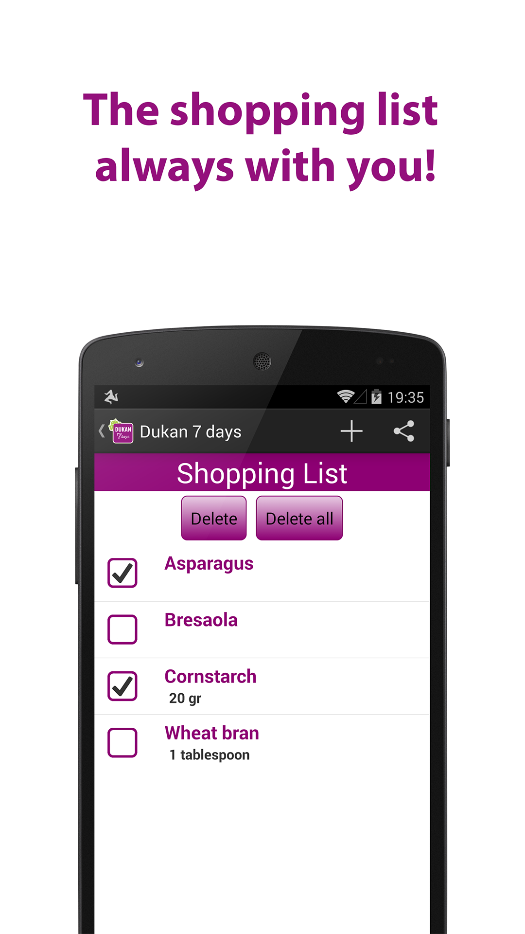 Dukan 7 days - App on Amazon Appstore