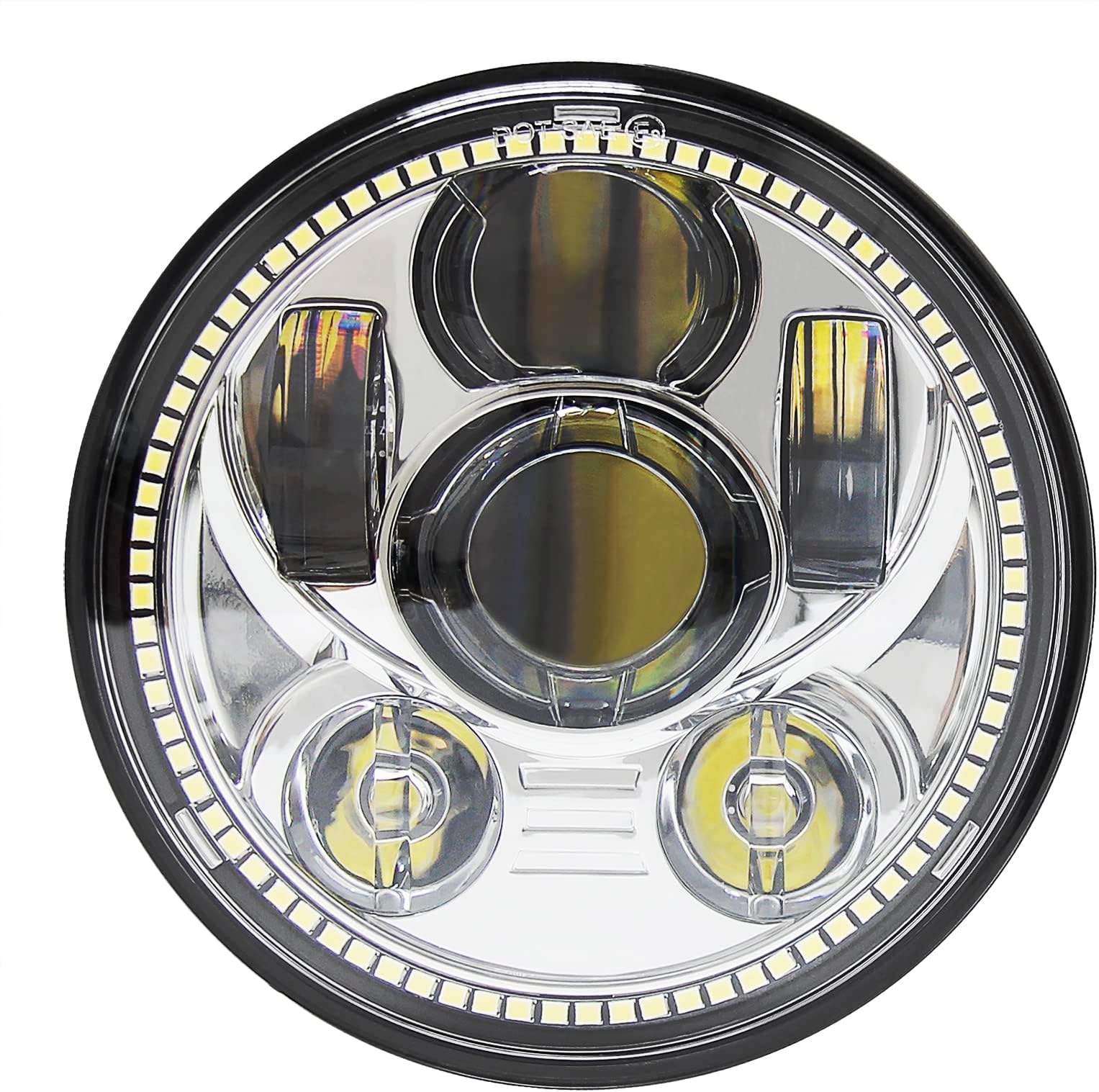 Amazon.com: Wisamic 5.75" LED Motorcycle Headlight with Halo DRL ...