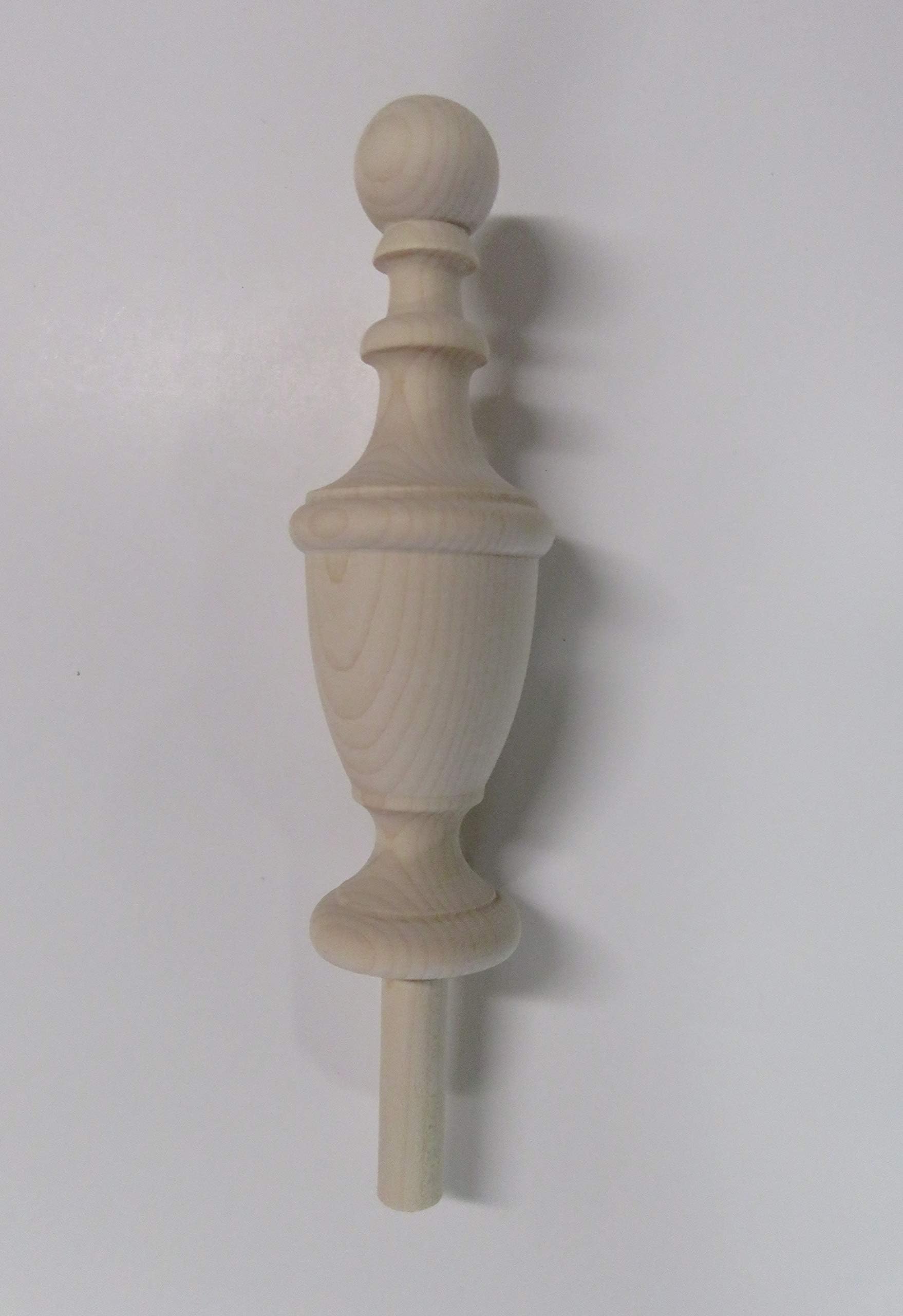 Amazon.com: Wood Finial. Bed Post Finial. 4 3/4 x 1 3/4 Choice: Oak ...