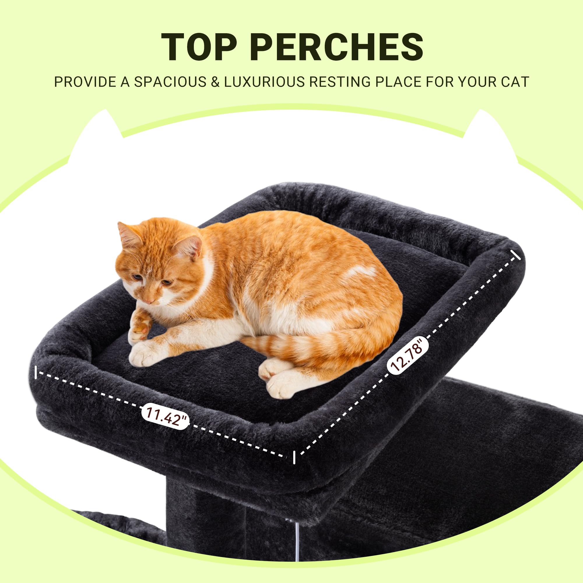 Snapklik.com : 64 Inches Cat Tree Tower/Multi-Level Activity Center For ...