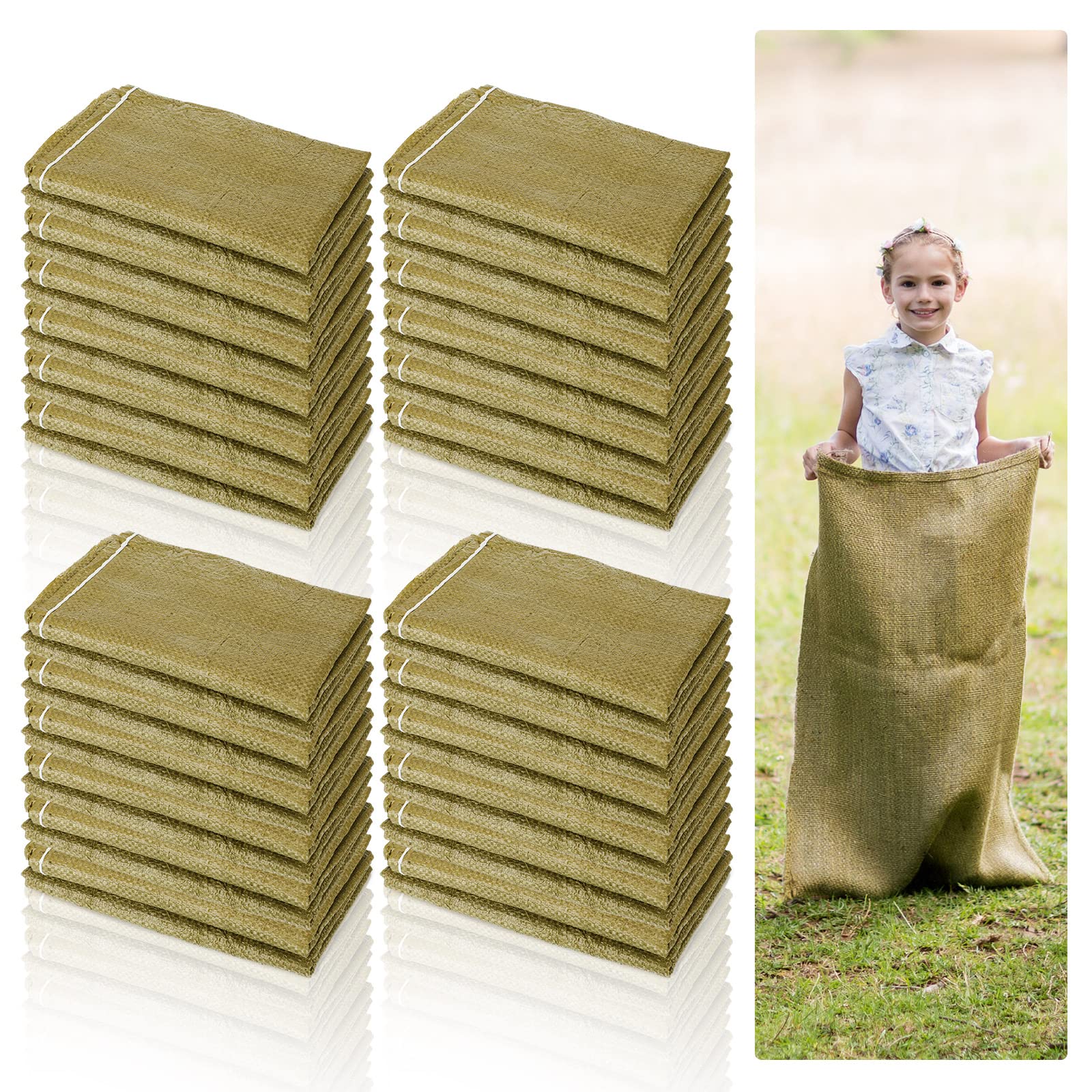 Amazon.com: Woanger 24 Pcs Potato Sack Race Bags, Large Seed Sack 24 x ...
