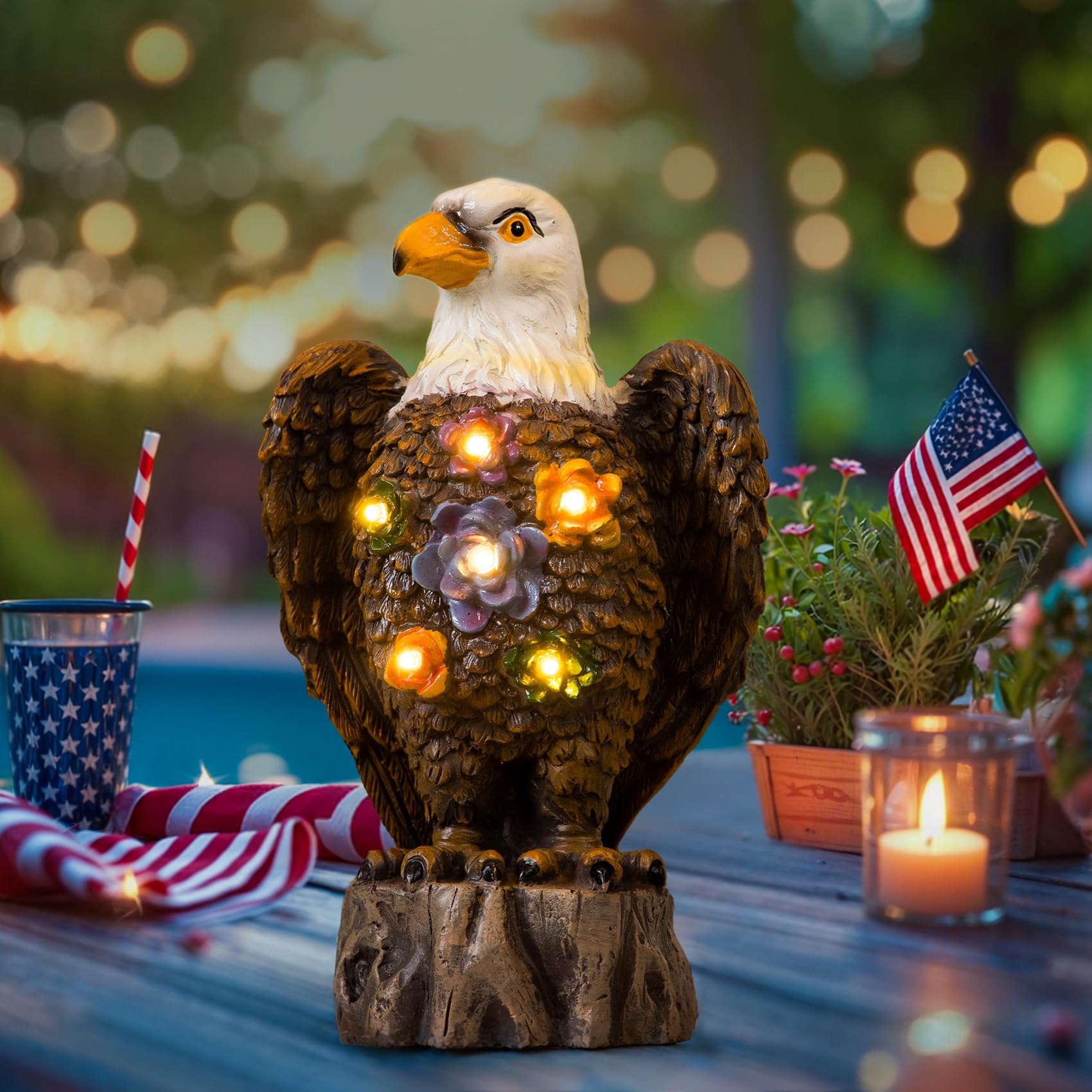 Solar Powered Eagle Figurines Eagle Solar Lights Eagle Solar Garden