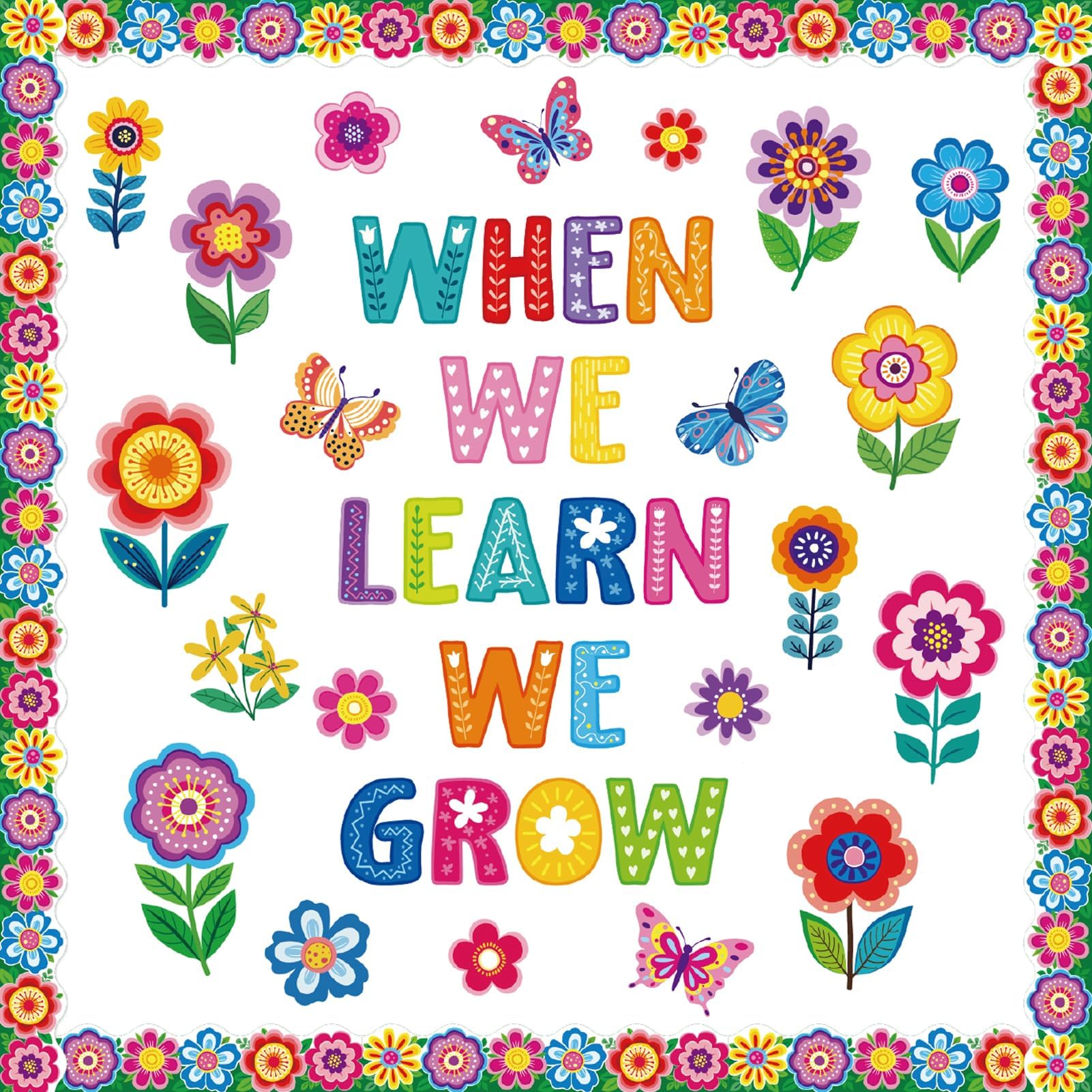 Amazon.com: Spring Bulletin Board Decor Flower Classroom Bulletin ...