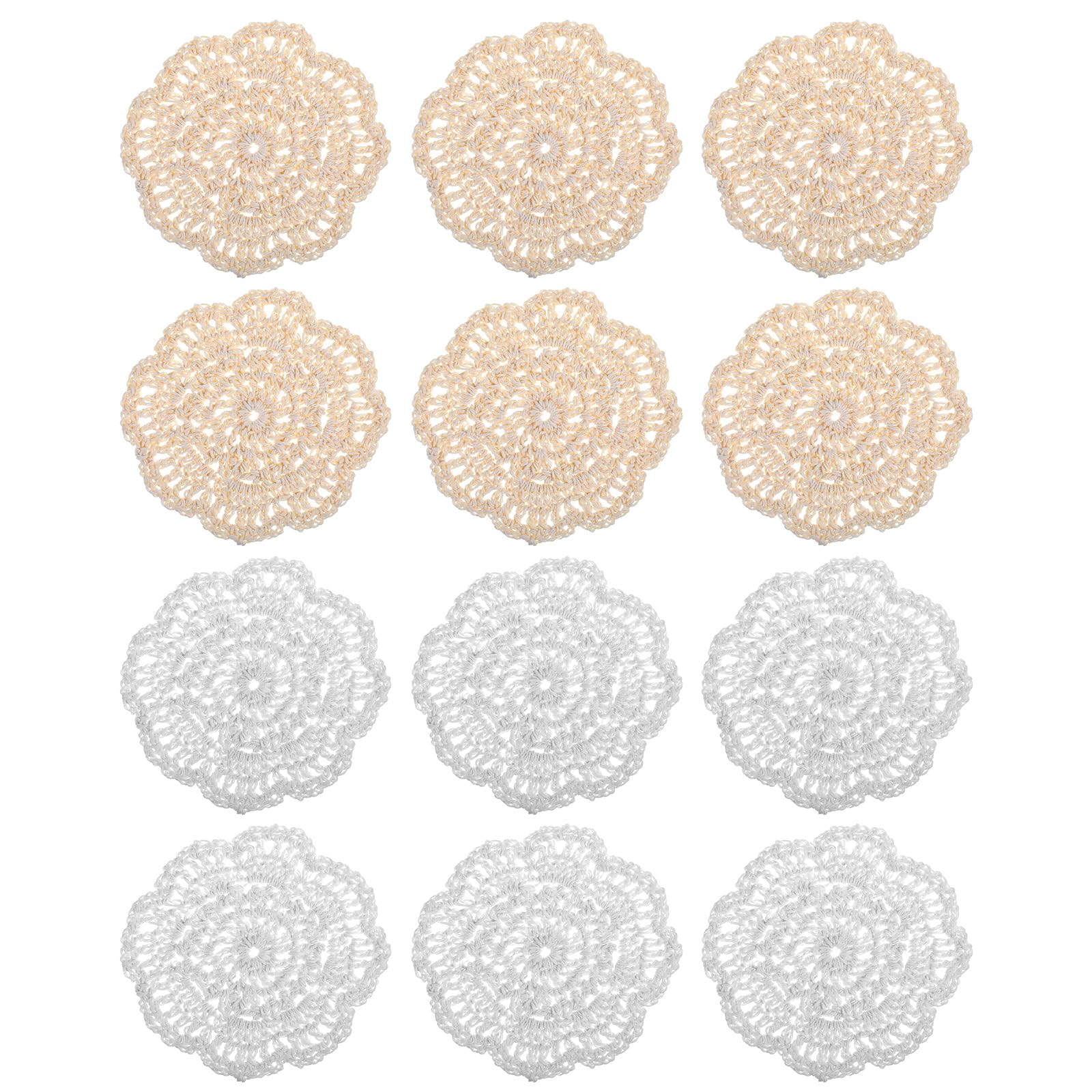Amazon.com: AOZUO 12Pcs Small Lace Doilies Crochet Doilies for Cups ...