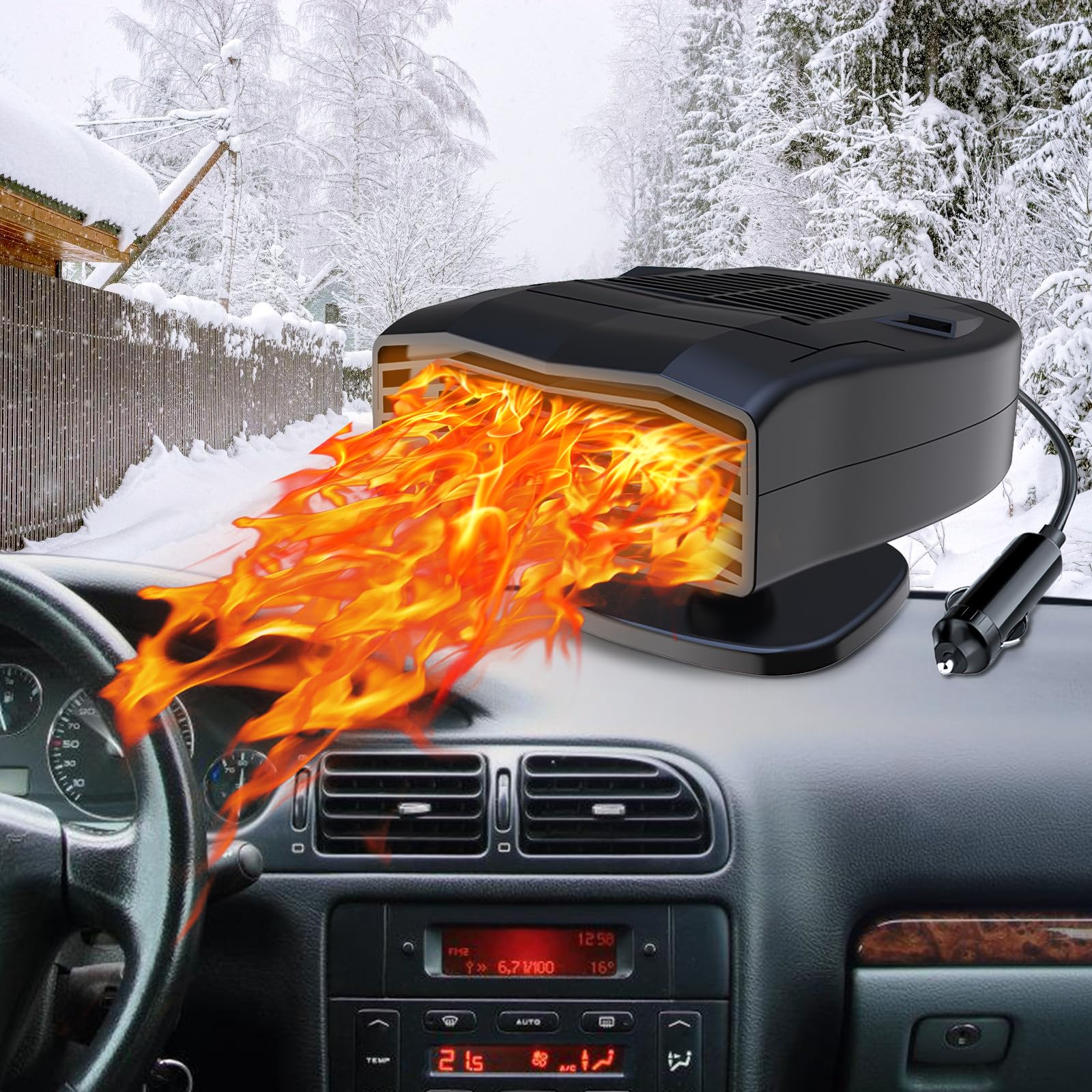 Amazon.com: Portable Car Heater for Fast Car Window Quickly Defrost ...