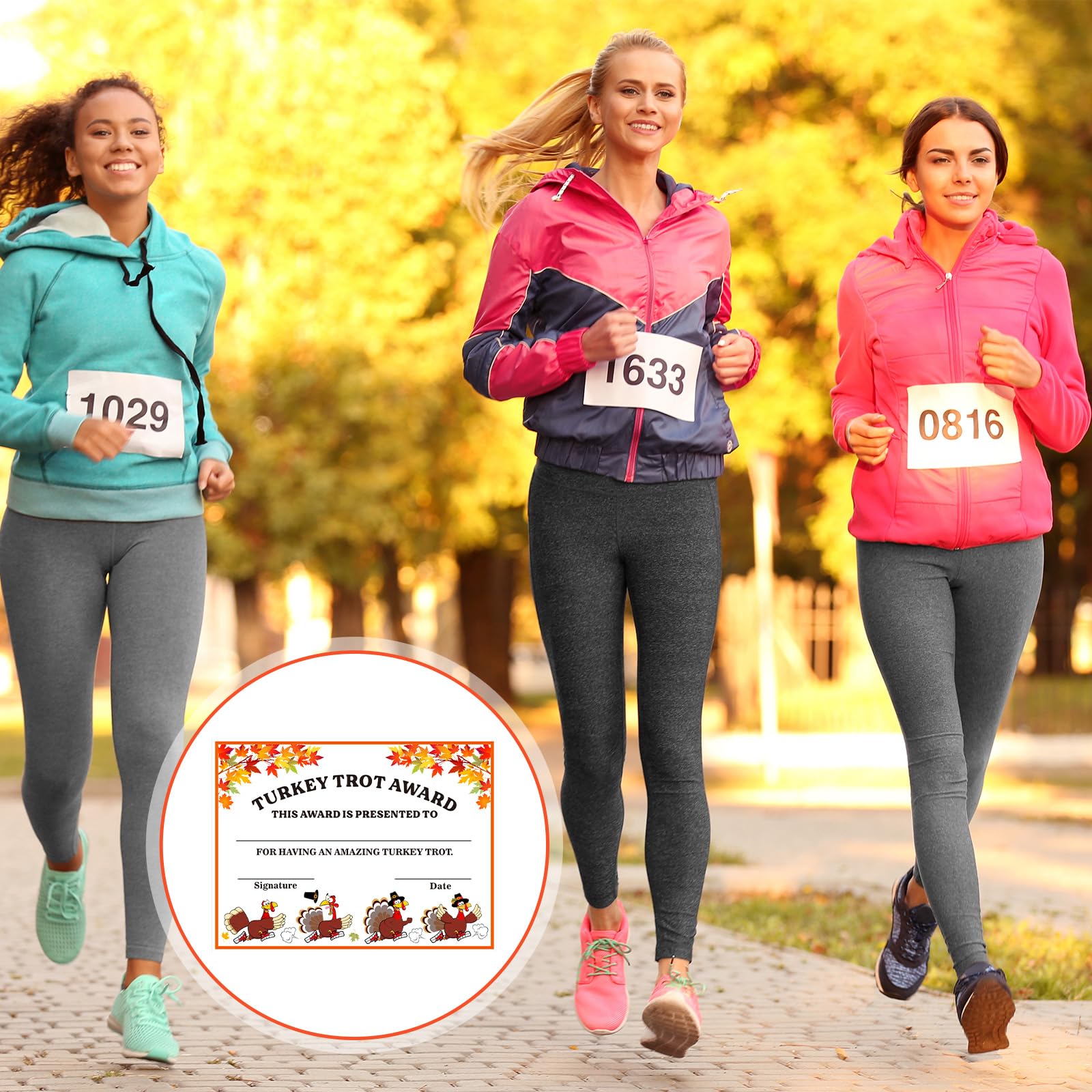 Snapklik.com : 100 Pcs Thanksgiving Turkey Trot Medals 2025 Running ...